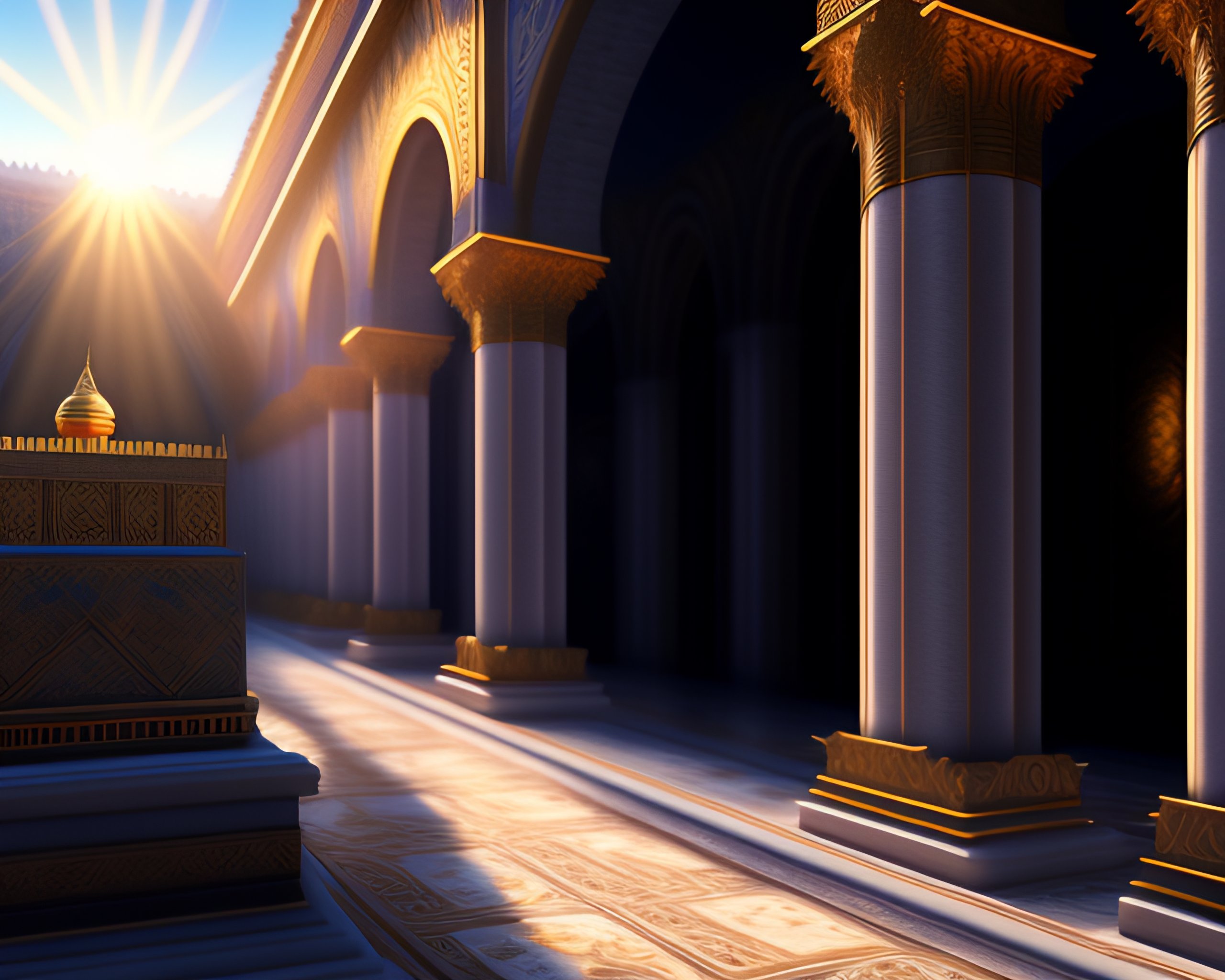 Lexica - The temple of Jerusalem, god rays, highly detailed, radiant ...