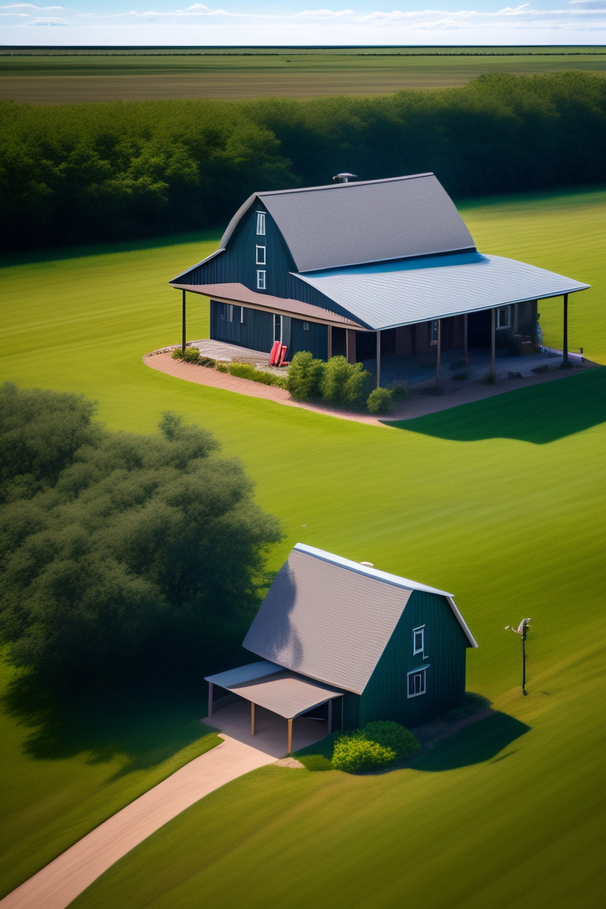 Lexica - A small farm house in Nebraska