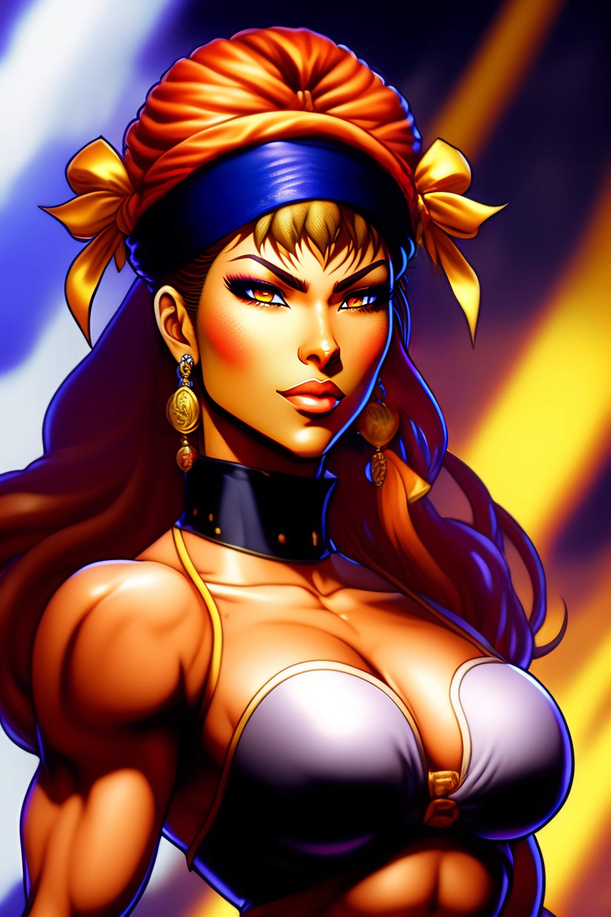 Lexica - Elena character from street fighter iii 3rd strike drawn in the art of Daigo Ikeno