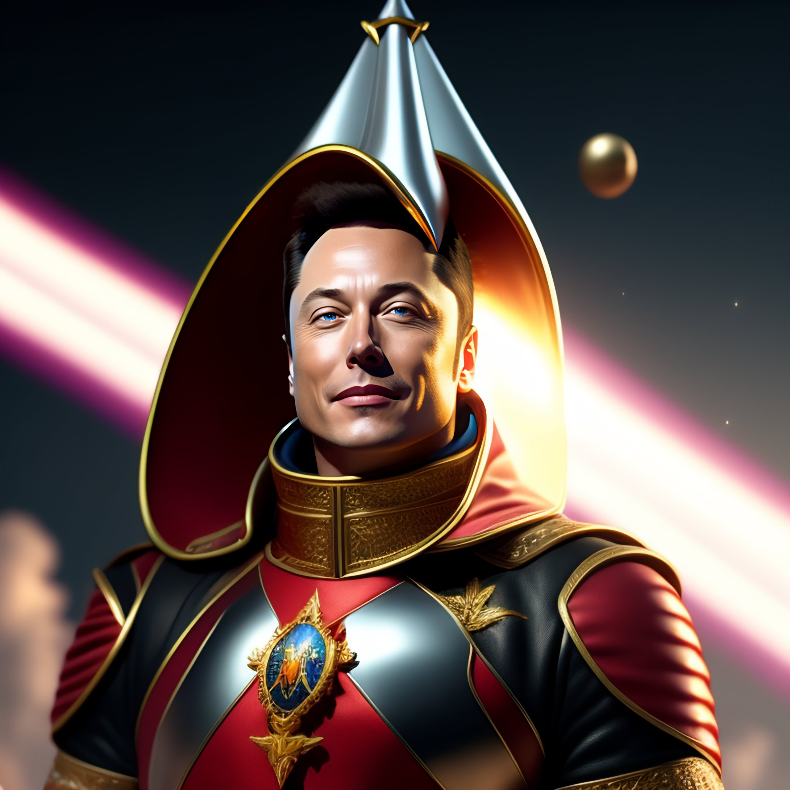 Lexica - Zoomed out. Realistic 3D representation of elon musk wearing a ...