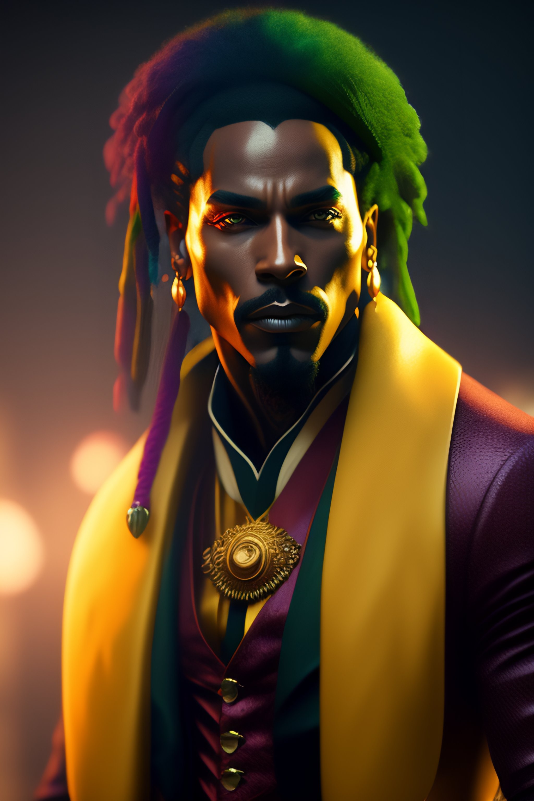 Lexica - Rasta Joker, 8k portrait, highly detailed, beautiful, model ...