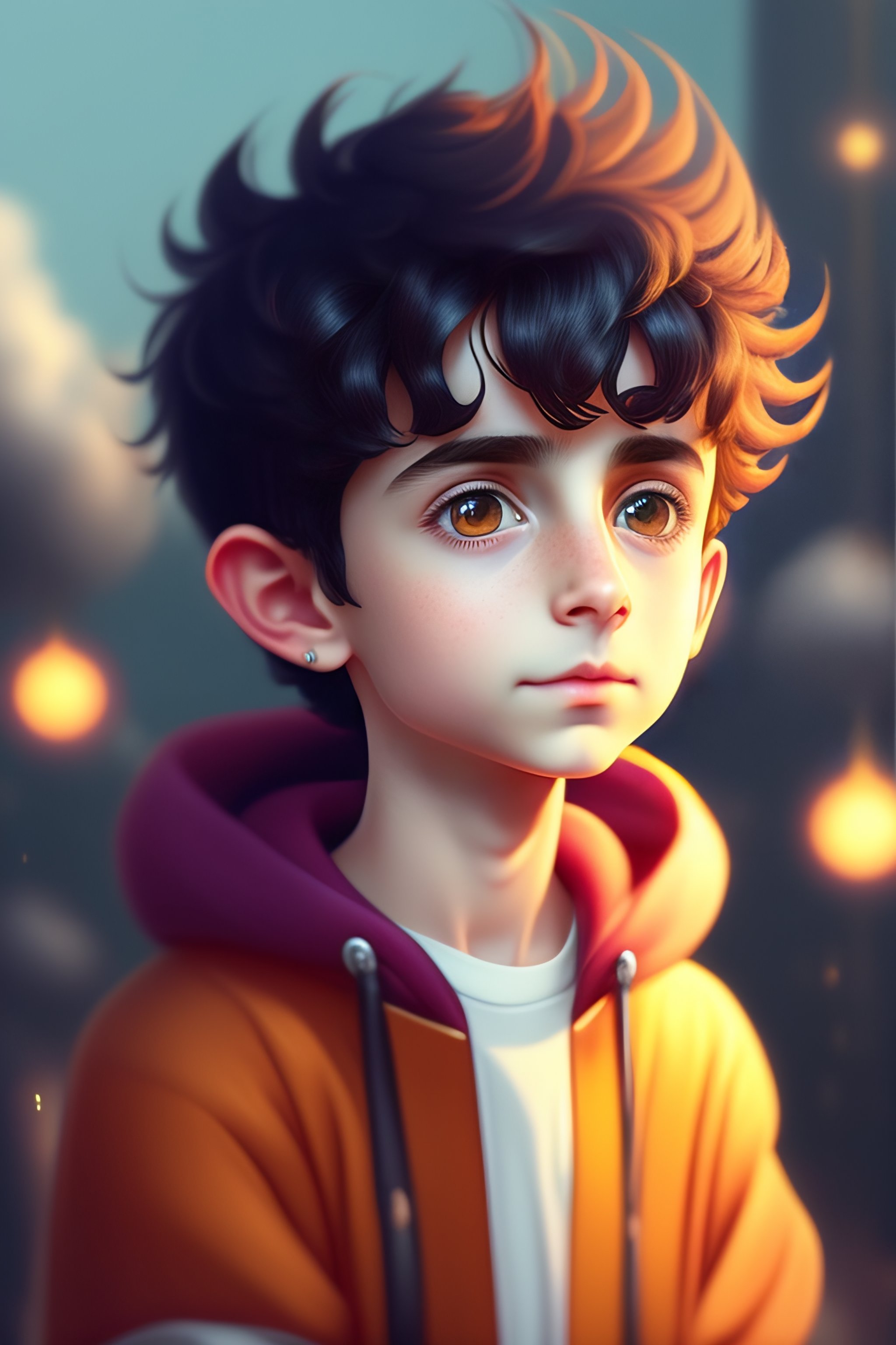 Lexica - Cute and adorable timothee chalamet boy cartoon anime demon ...