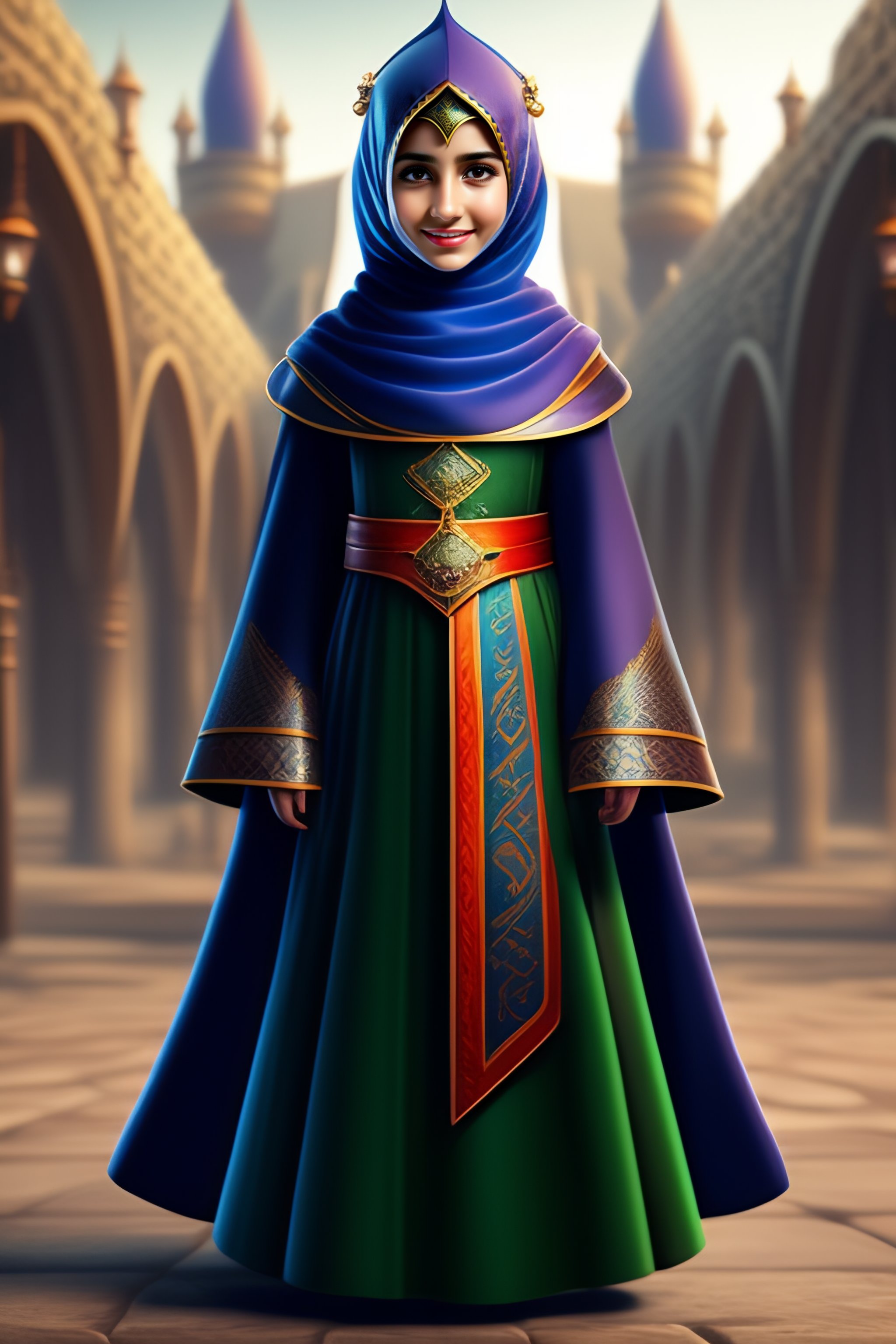 Lexica - Cute hijab girl in medieval mage clothing, ((seed:657949))