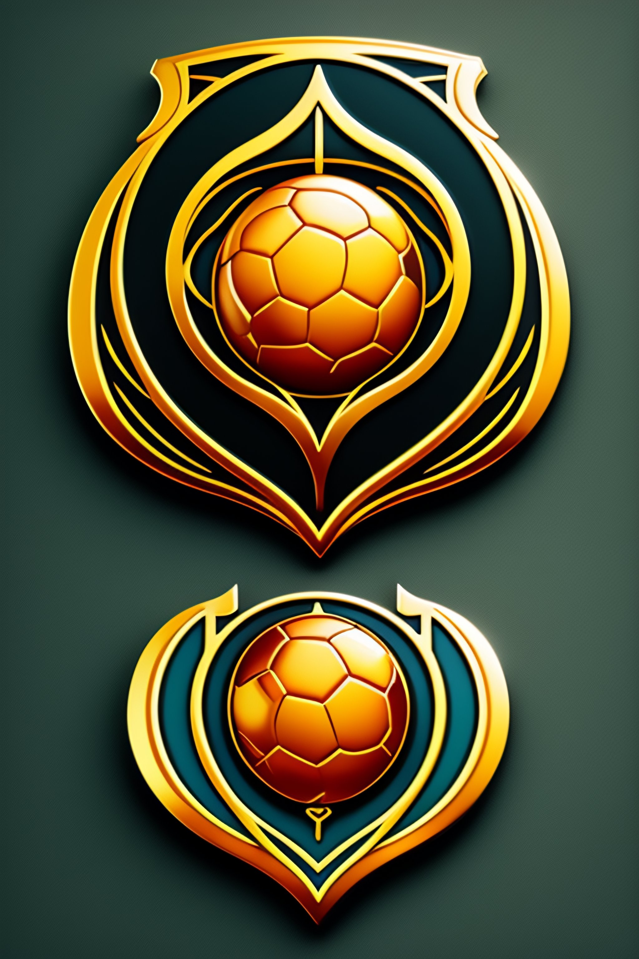 Lexica - Art Nouveau graphic design style of football badge