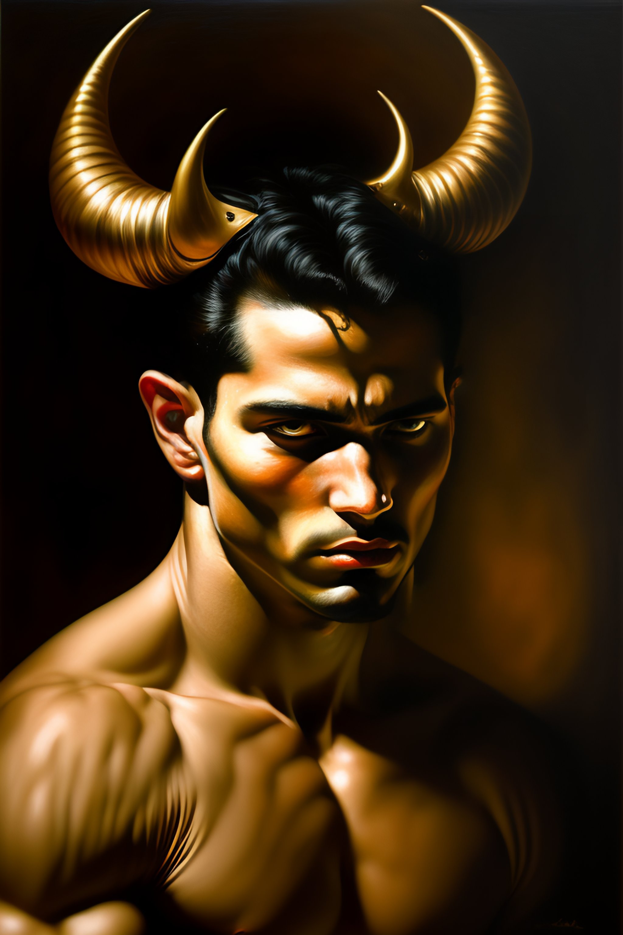 Lexica - Detailed full body oil painting of a demon, surreal in the ...