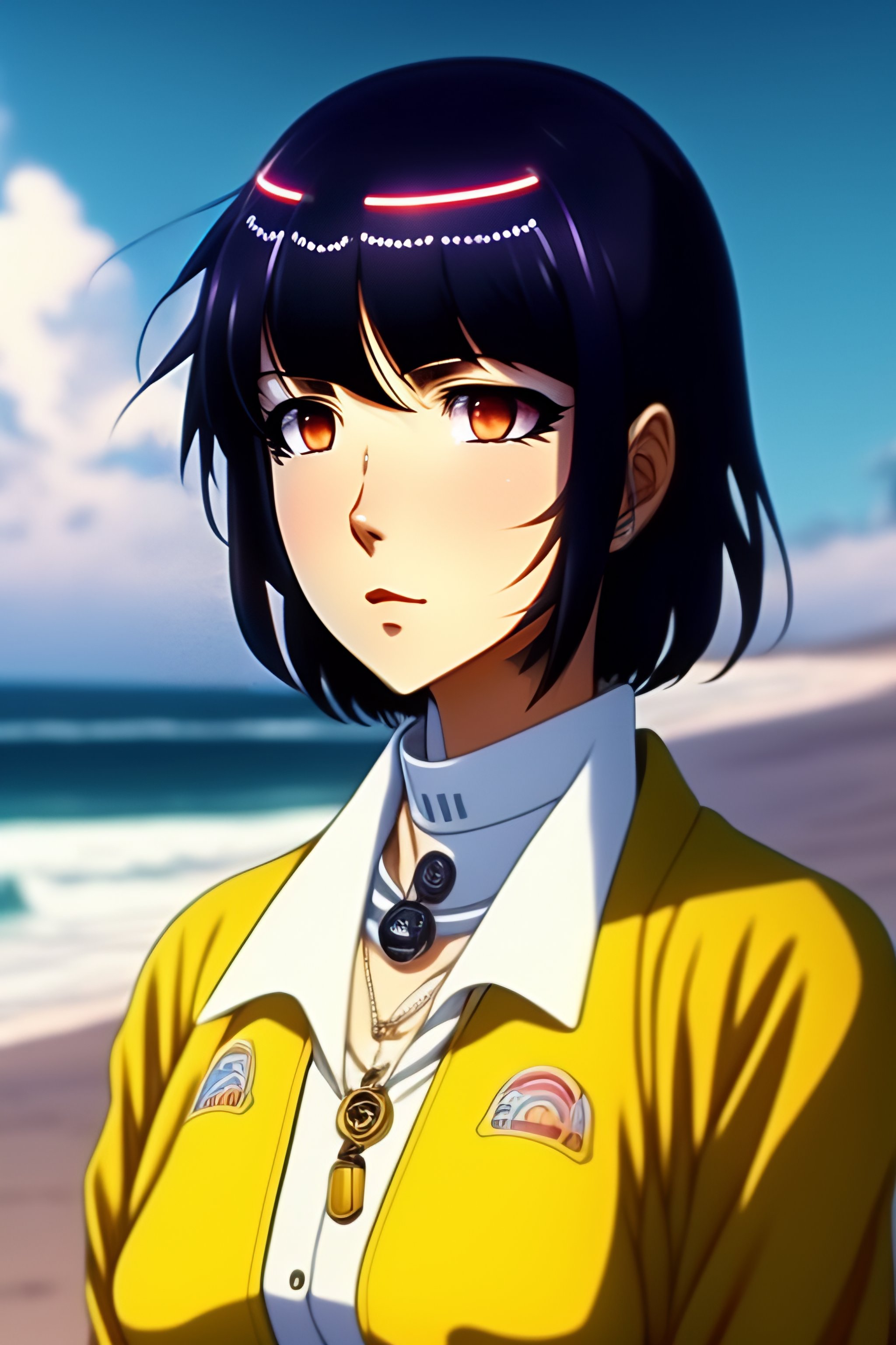 Lexica - 90s anime vintage cute shy mikasa Ackerman with shiny dark ...