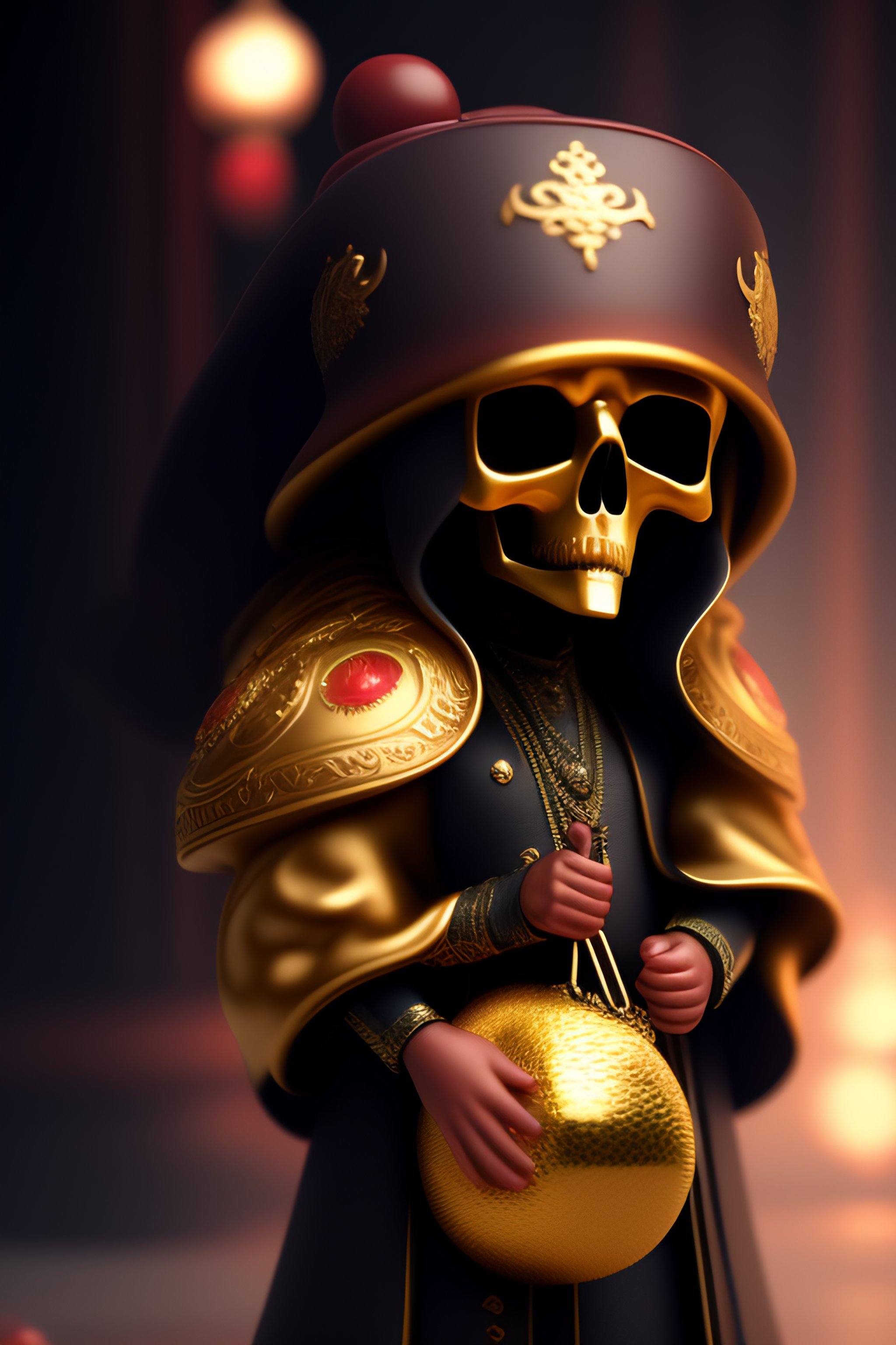 Lexica - Personification of death with a bag of money