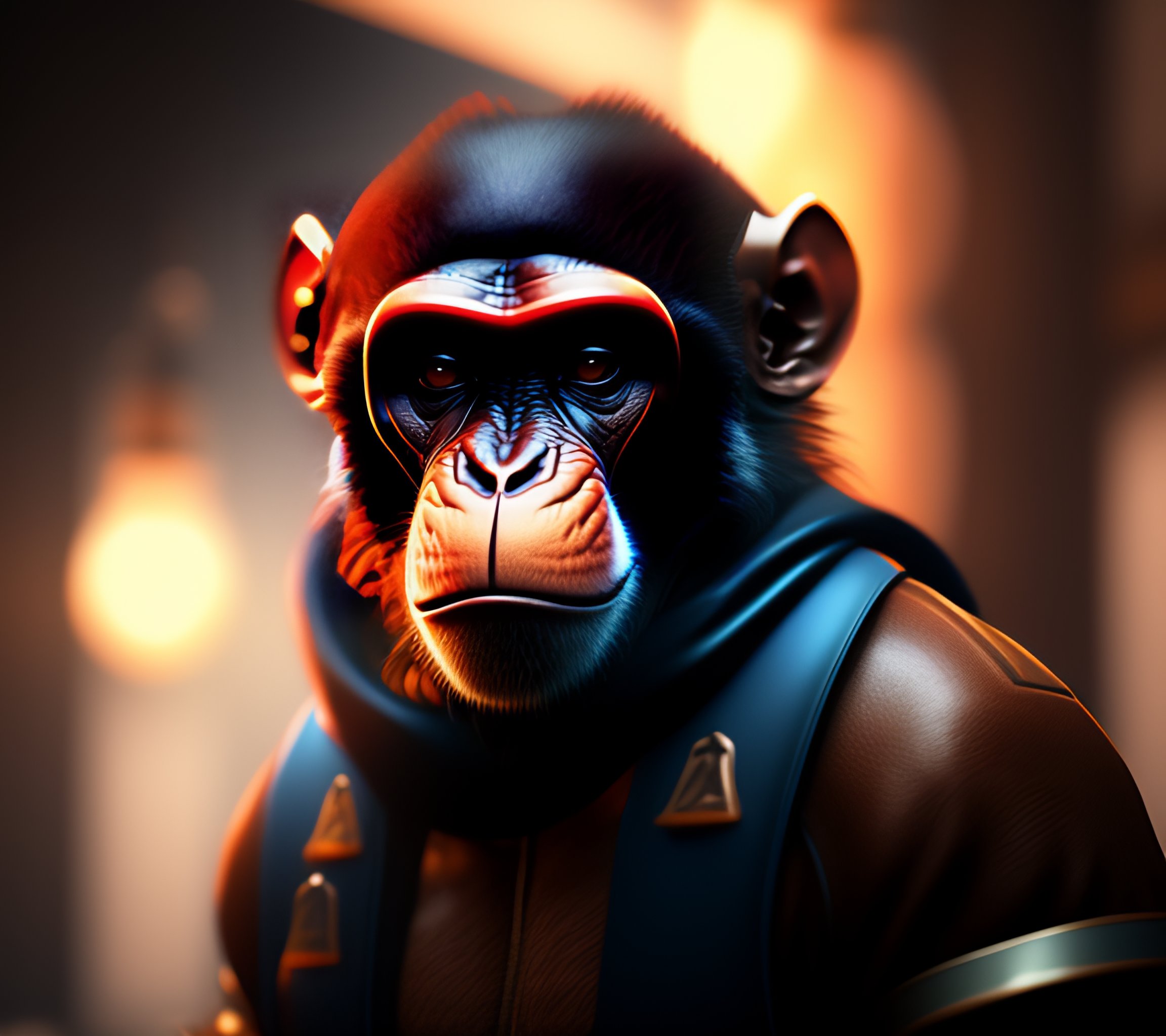 Lexica - Monkey wearing a surgical mask, cinematic, fantasy, sharp focus, digital art, hyper ...