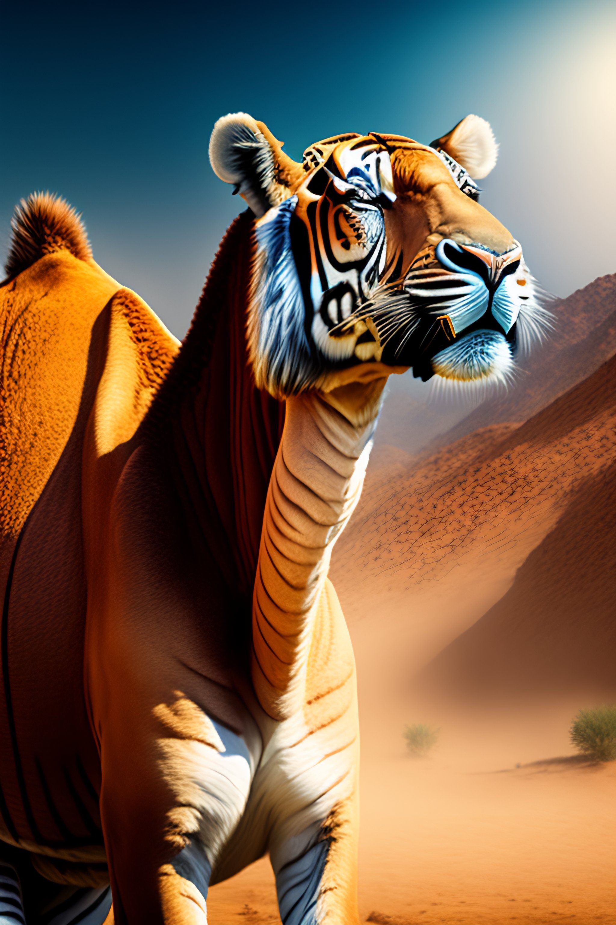 Lexica - A camel hybrid tiger, high quality, Super detailed, RTX, HDR ...