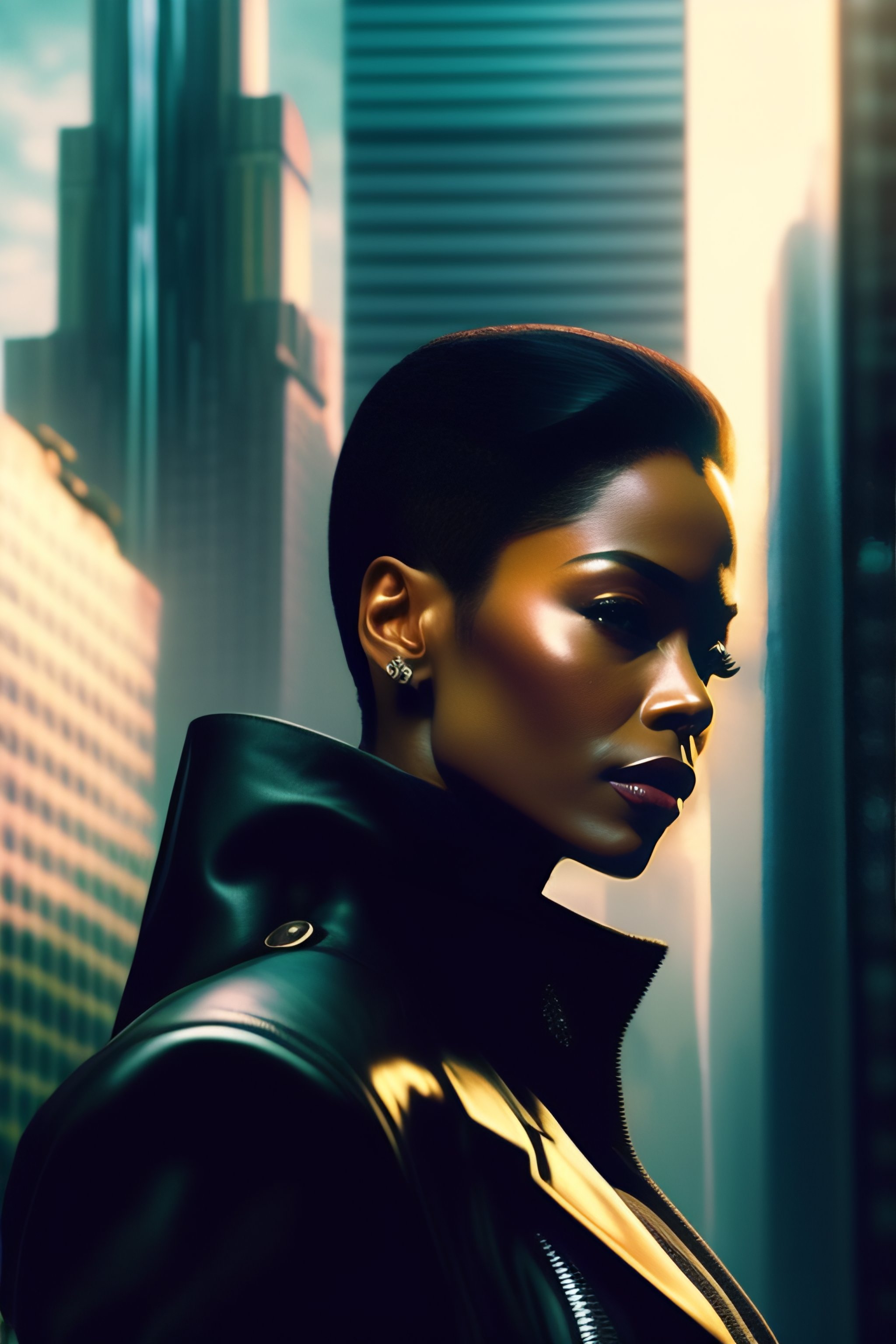 Lexica - Neo from the matrix, flying through cyberpunk city, big tall ...