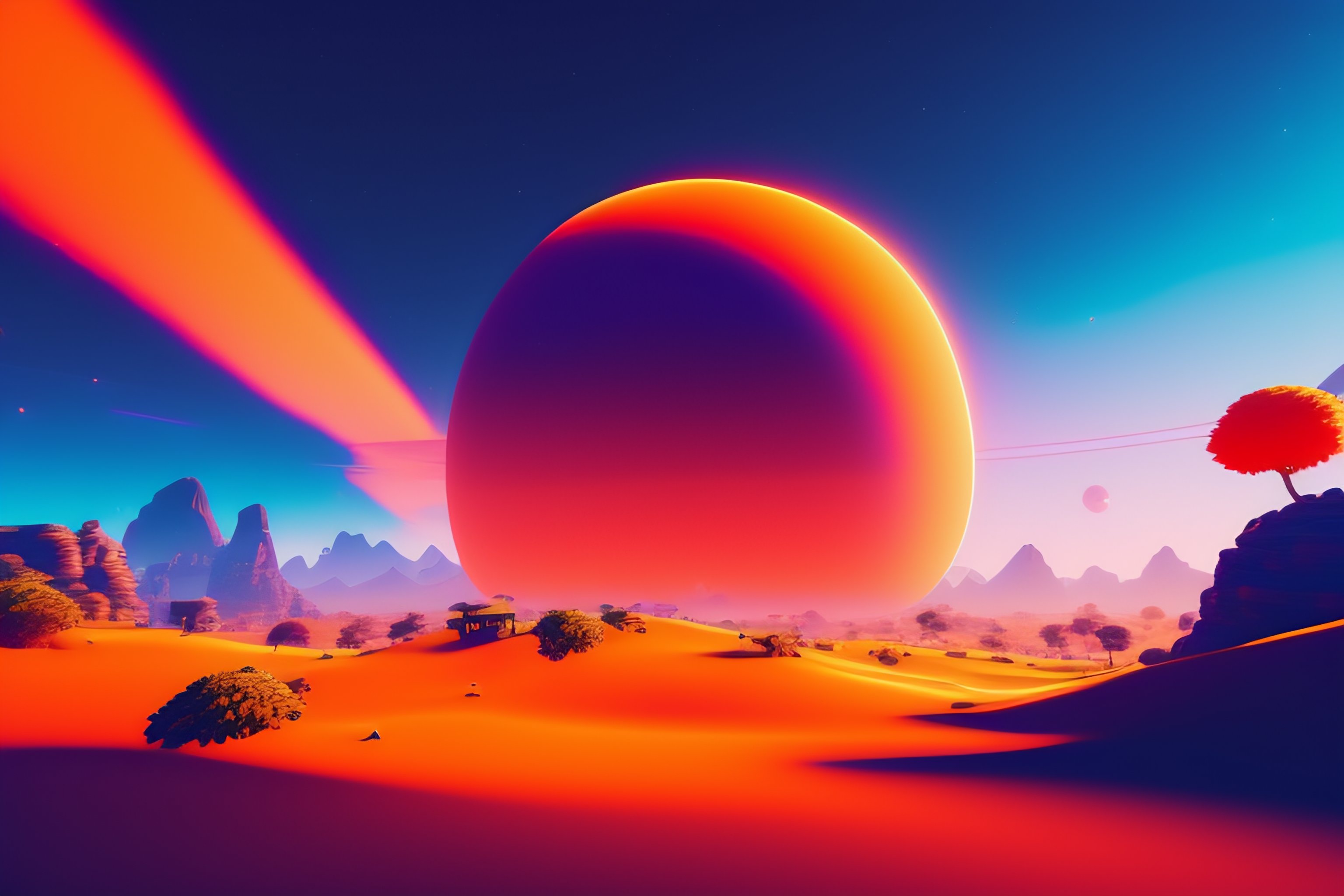 Lexica - Color orange and blue, environment, Fortnite and overwatch ...