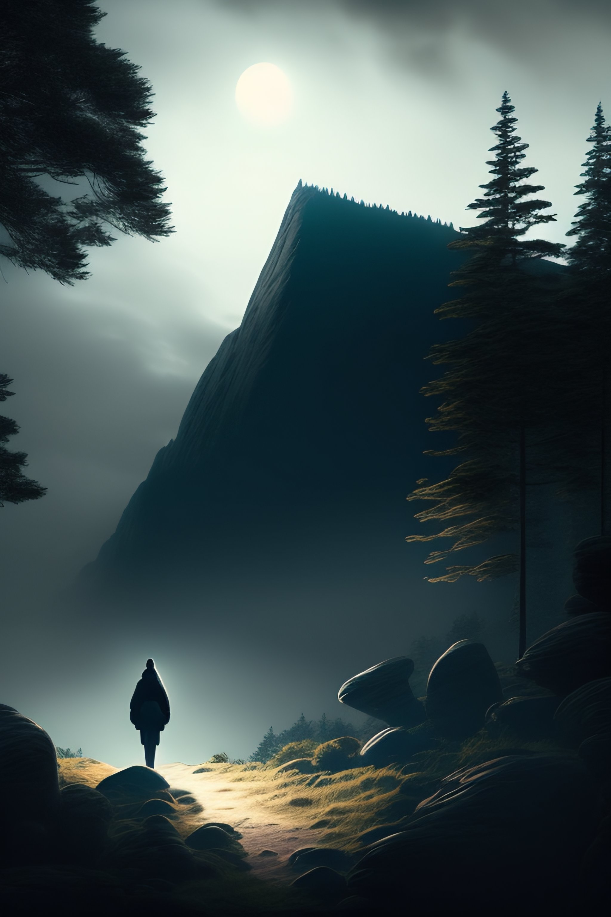 Lexica - A lone figure, hiding in the shadows, trying to avoid being ...