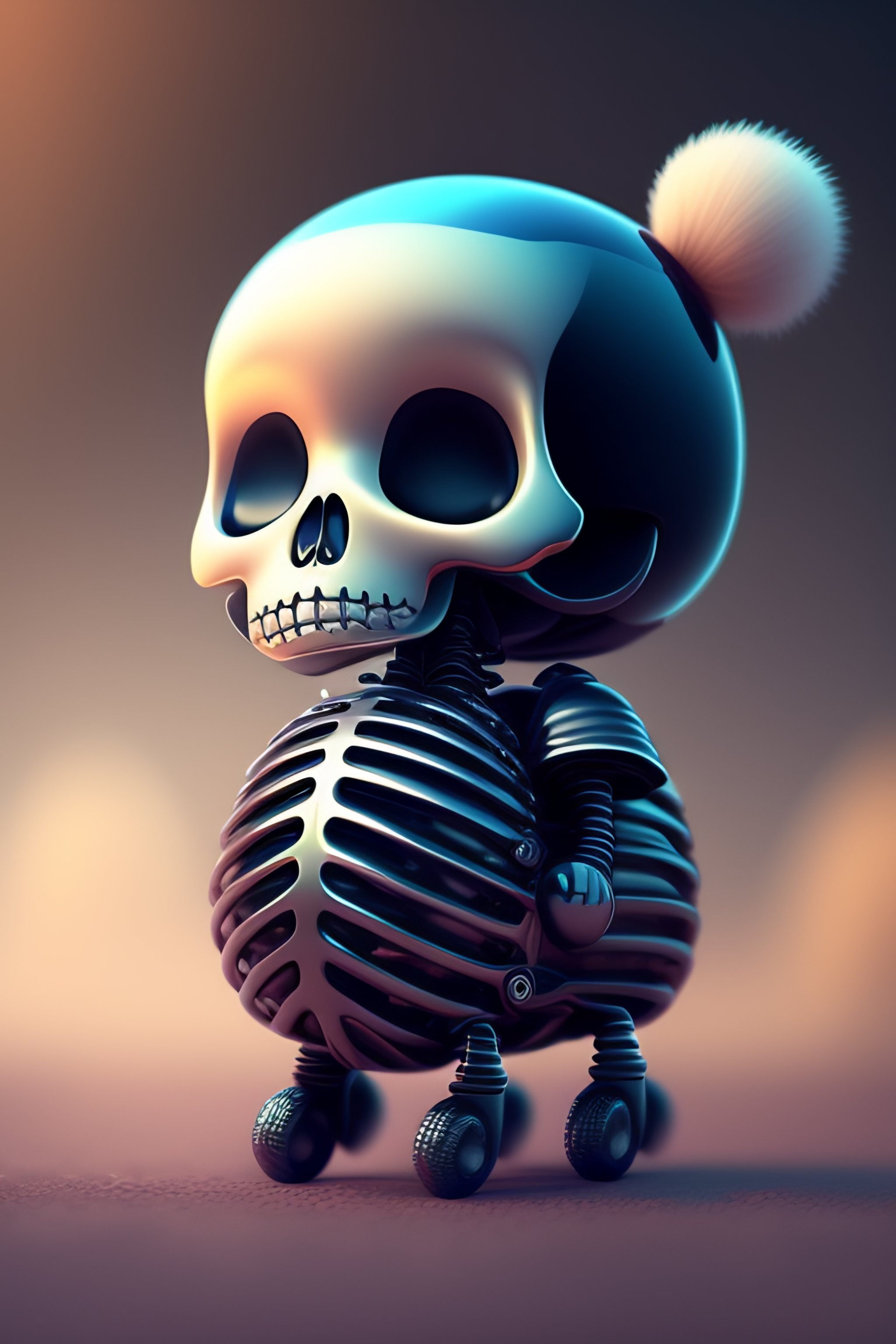 Lexica - Cute and adorable cartoon skeleton baby, fantasy, dreamlike ...