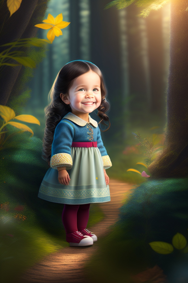 Lexica - Little girl named Sofia, with curious eyes and bright smile ...