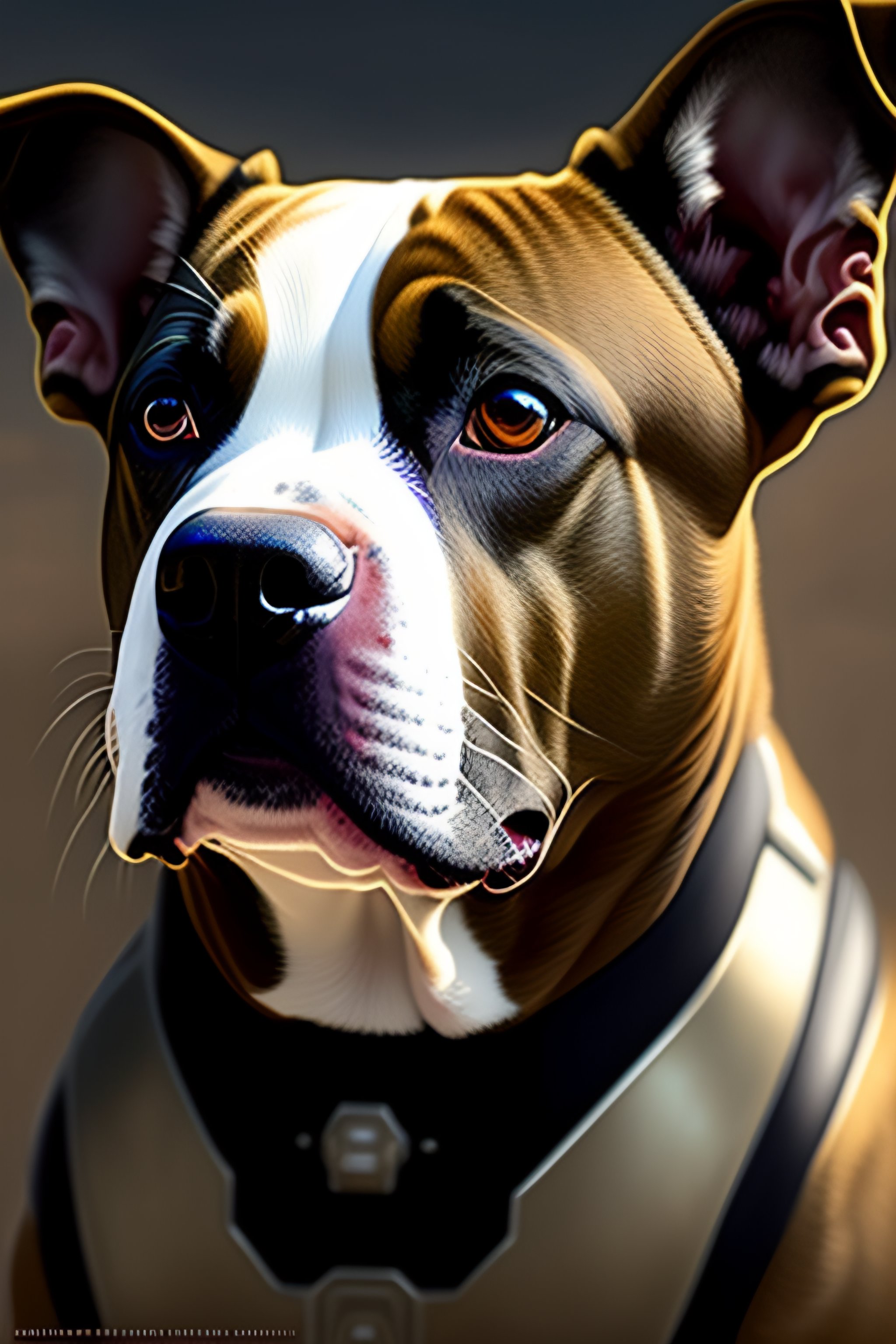 Lexica - A Staffordshire Bull Terrier Dog as the doomslayer, realistic ...