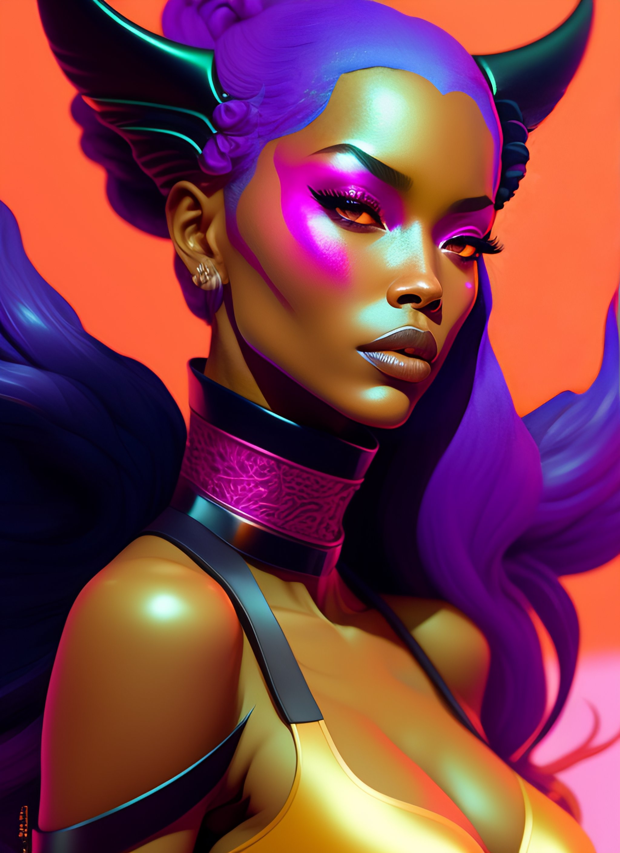 Lexica - Demon girl, trending on artstation, line art, by josan gonzalez and tomer hanuka and ...