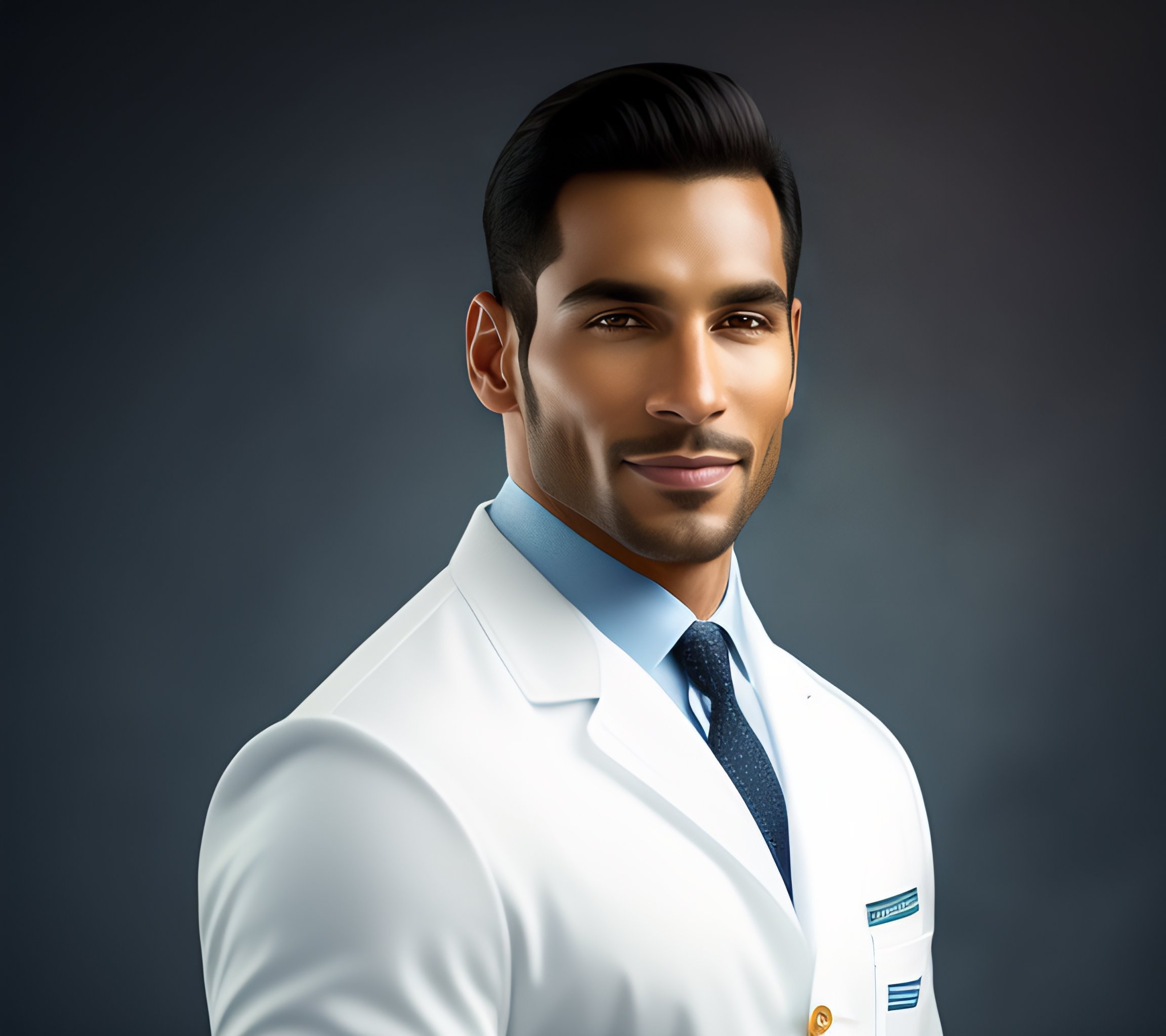 Lexica - Logo of An anthropomorphic ape in a white lab coat suit