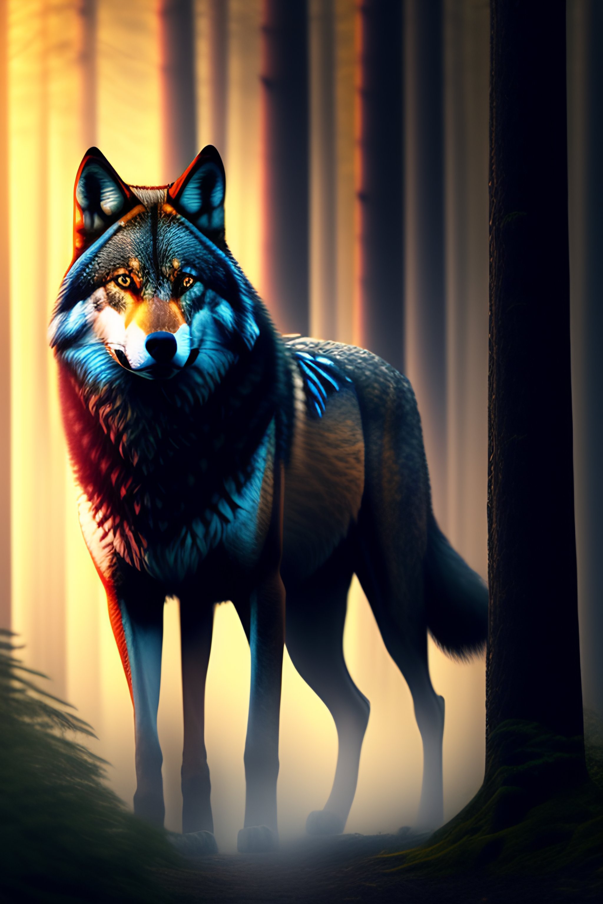 Lexica - A lone wolf in the woods with arrows in his back fighting for ...