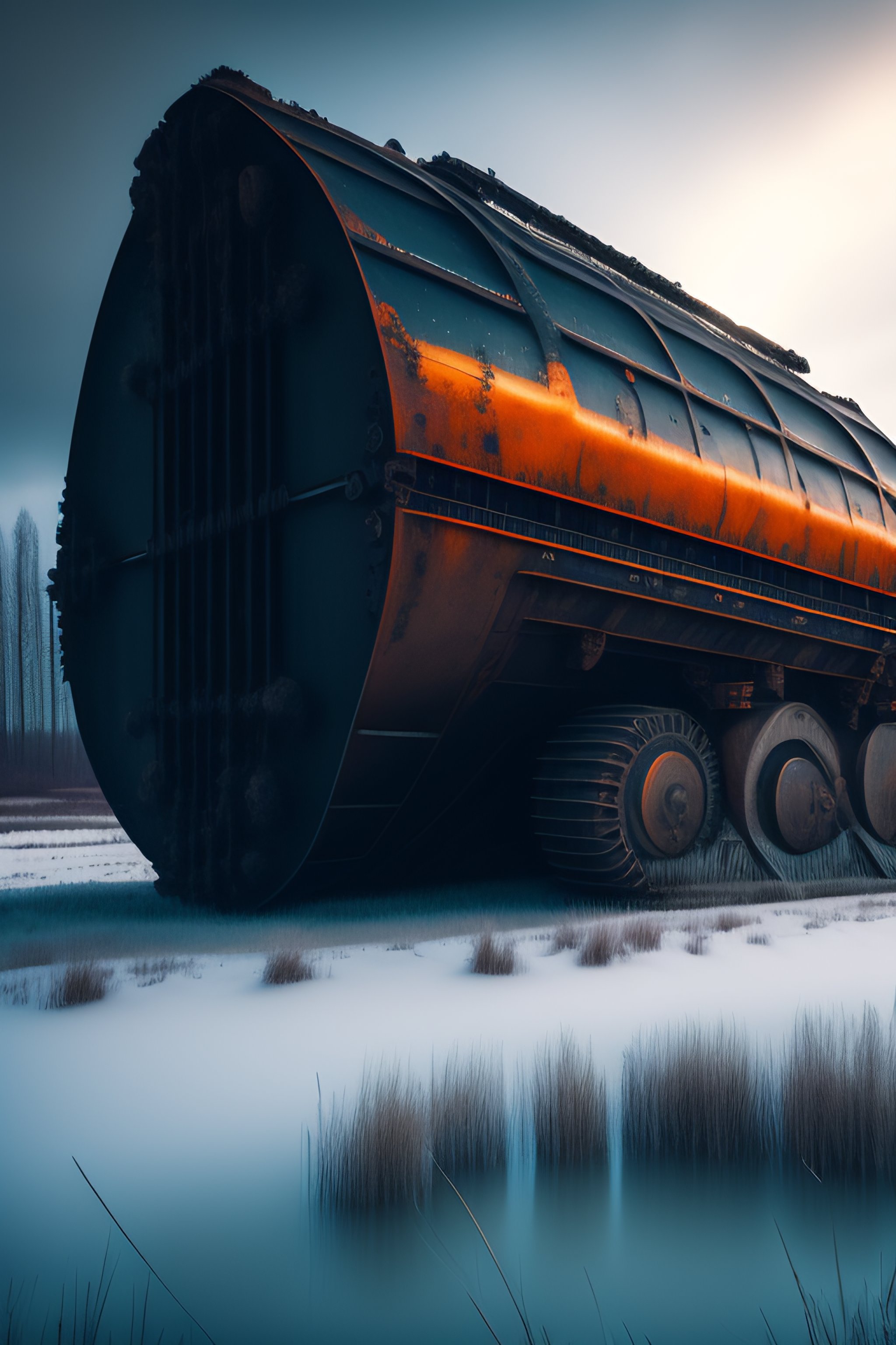 Lexica - Epic professional sci - fi digital art of a large rusty ...