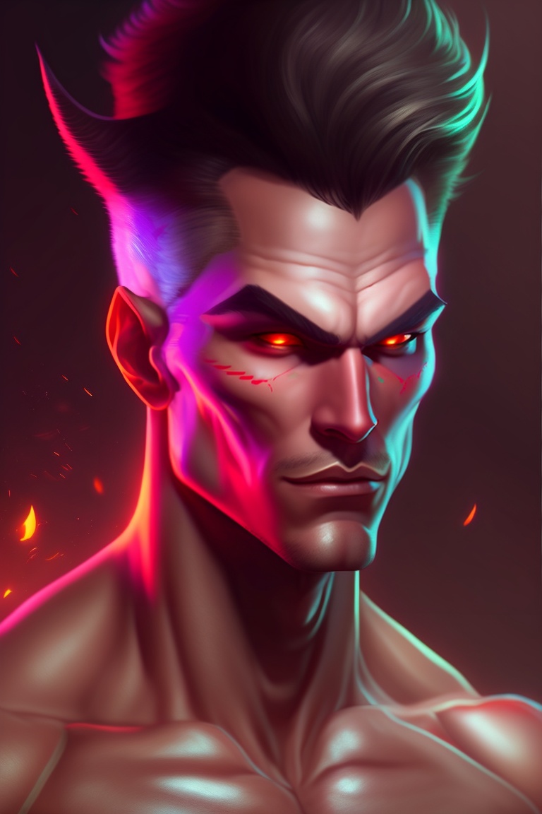 Lexica - Draws a charismatic, handsome demon