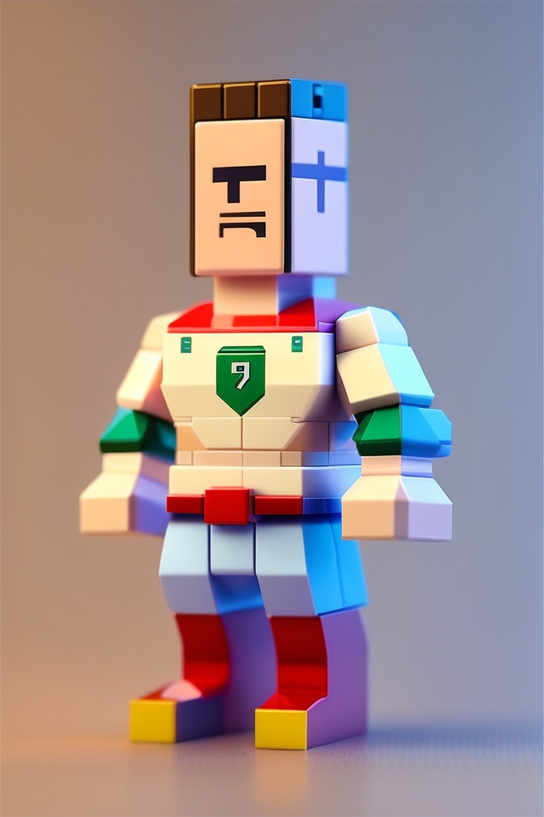 Lexica - Ronaldo figurine, role-playing game, blocky, 2d