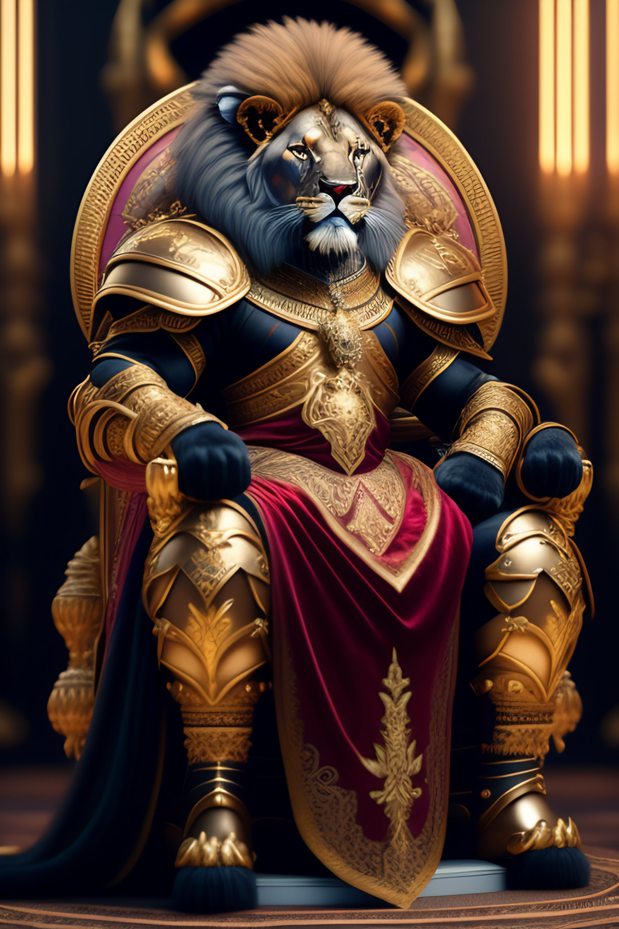 Lexica - High quality photo fullbody of a male anthro LION wearing ...