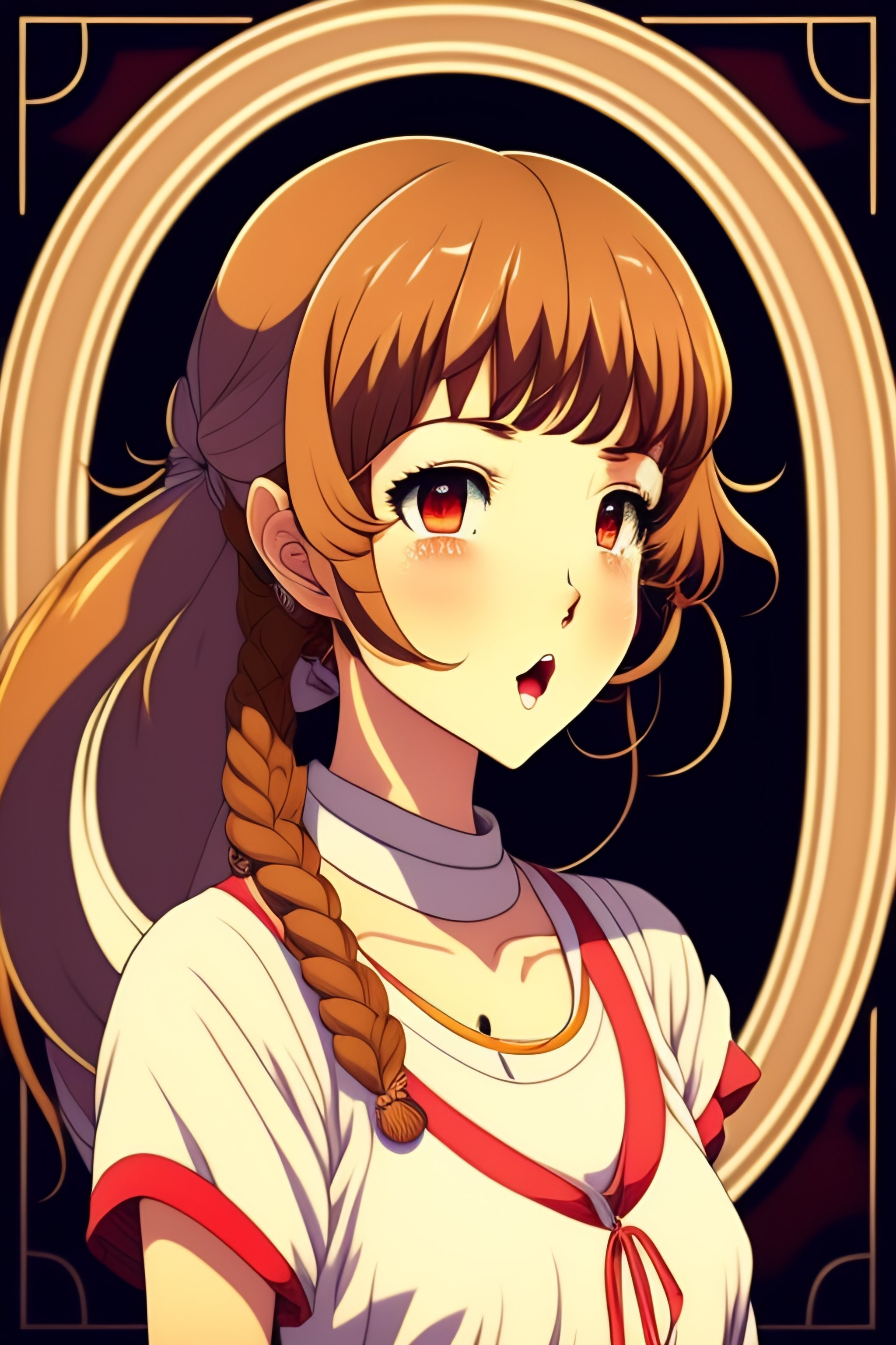 Lexica - Vintage hand drawn anime style of young poor girl who is hungry