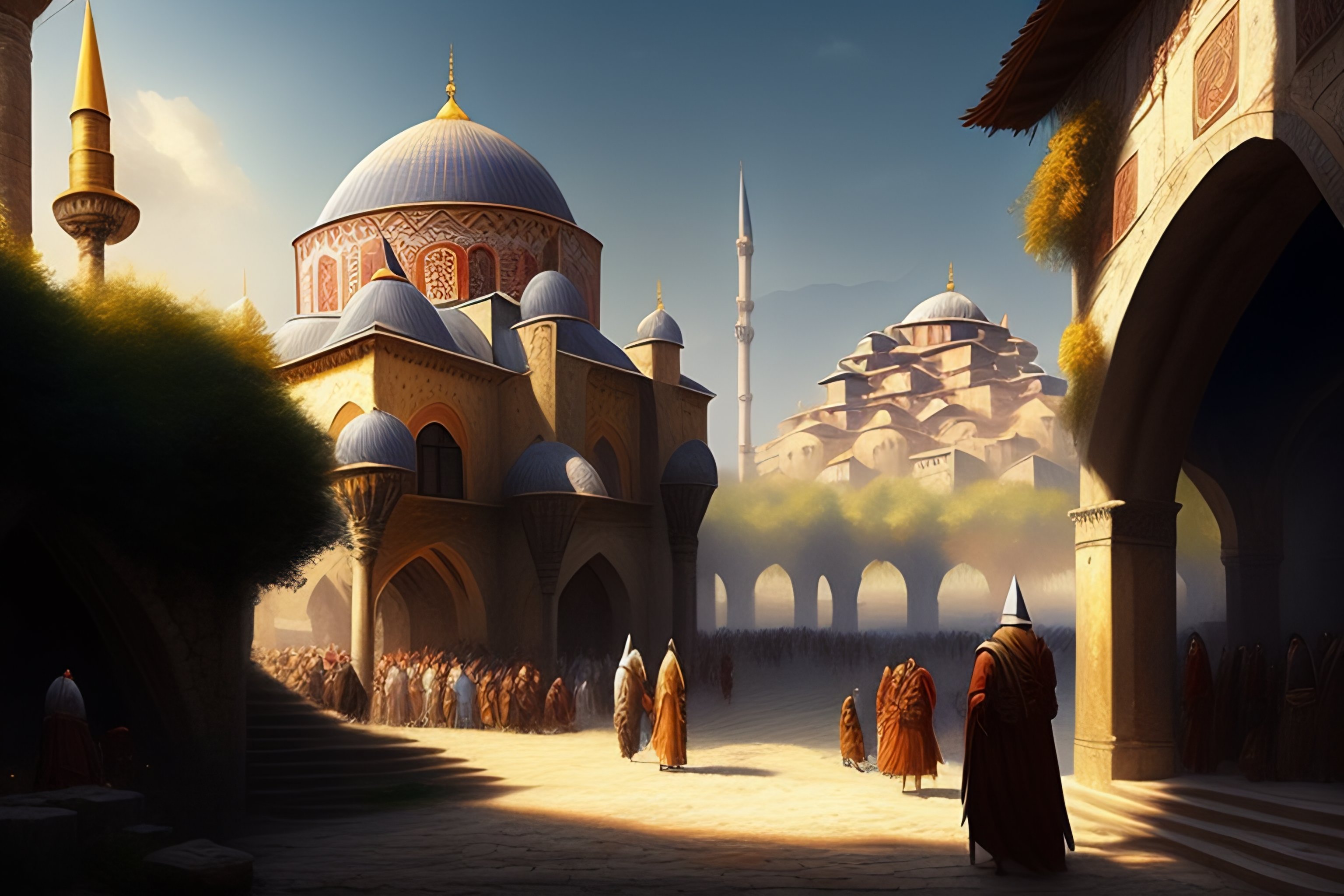 Lexica - Medieval istanbul with ottoman people, scenery landscape, lord ...