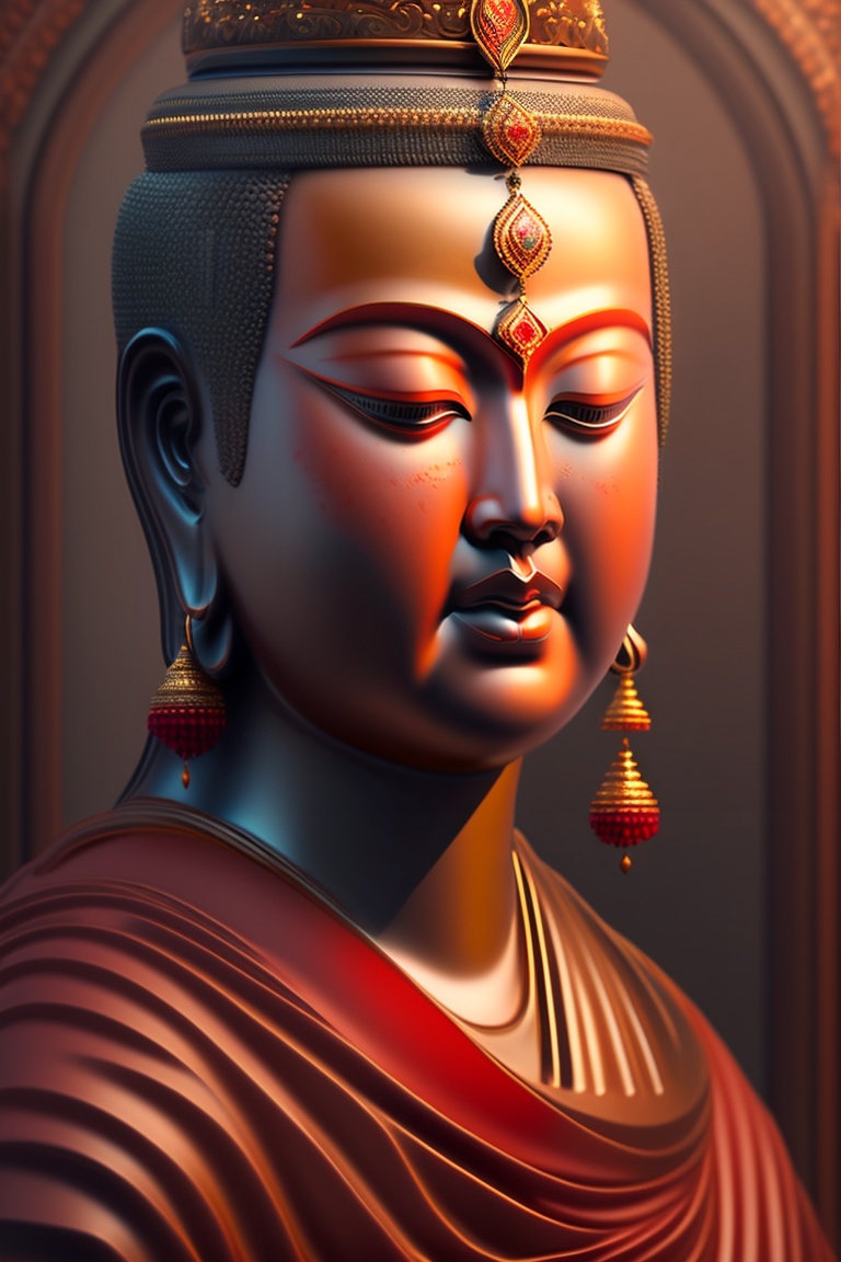 Lexica - Buddha bleeding from the face, suffering