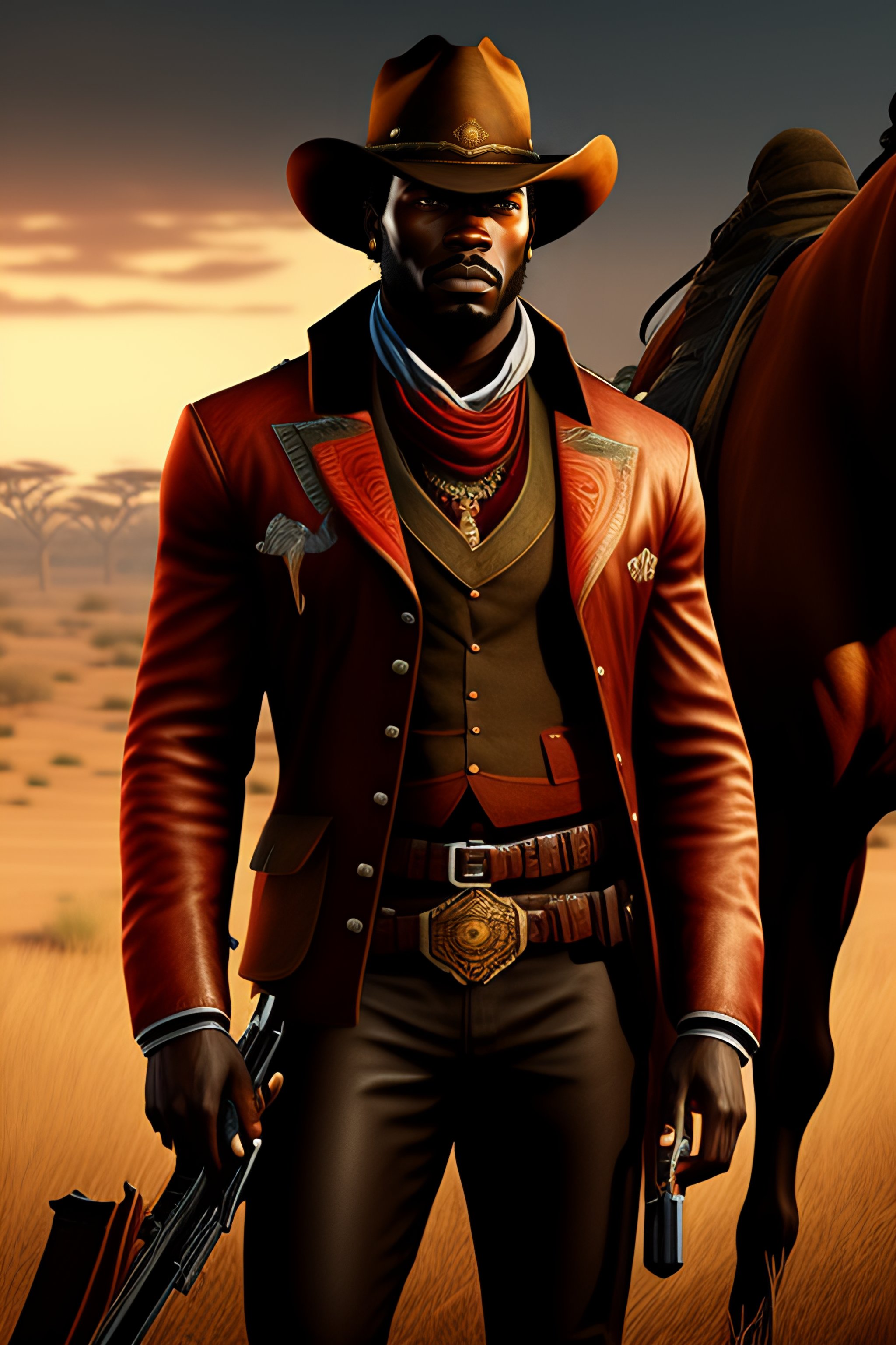 Lexica - African red dead redemption, arthur morgan, portrait