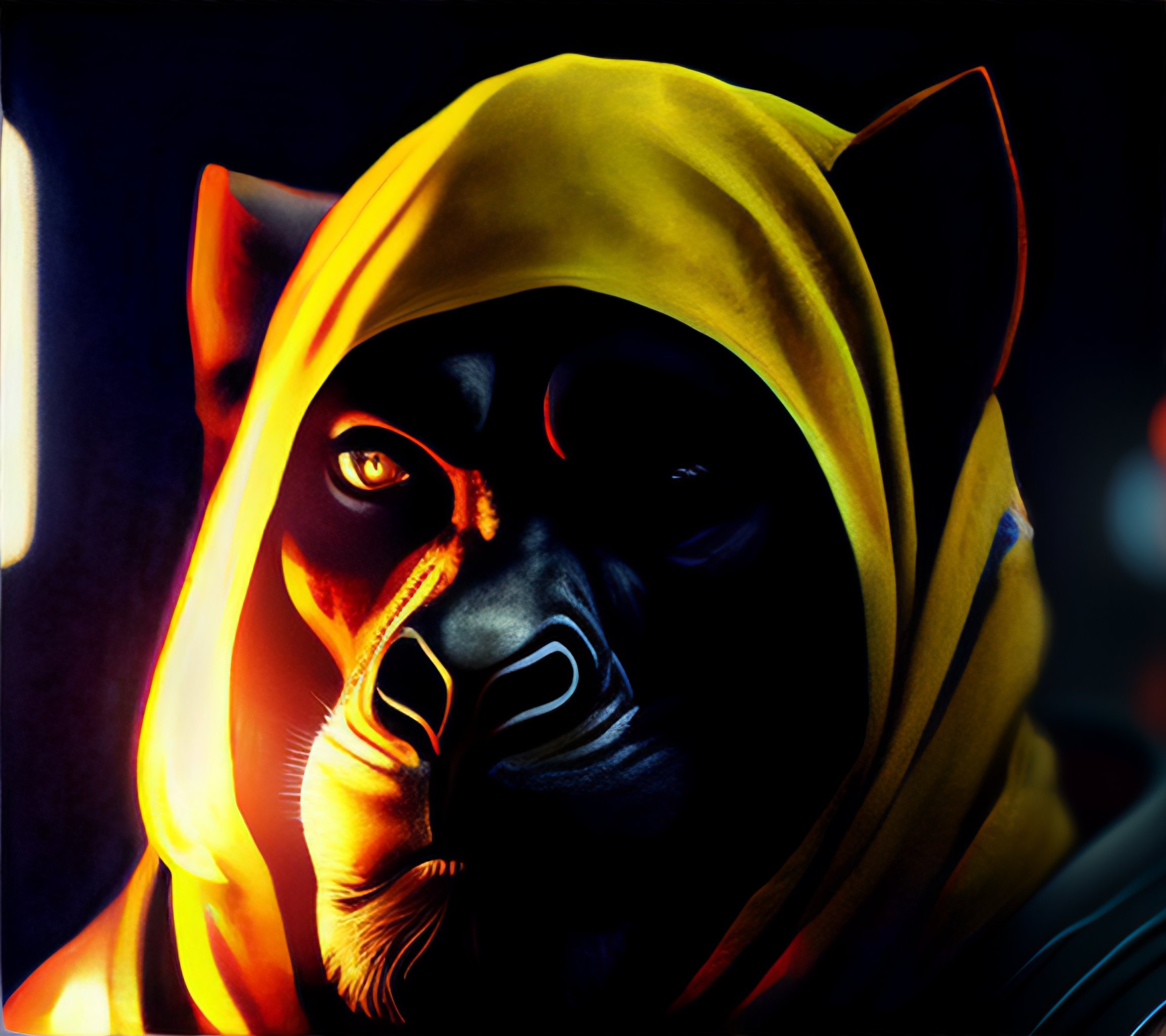 Lexica - Front view portrait of a monkey wearing a surgical mask ...