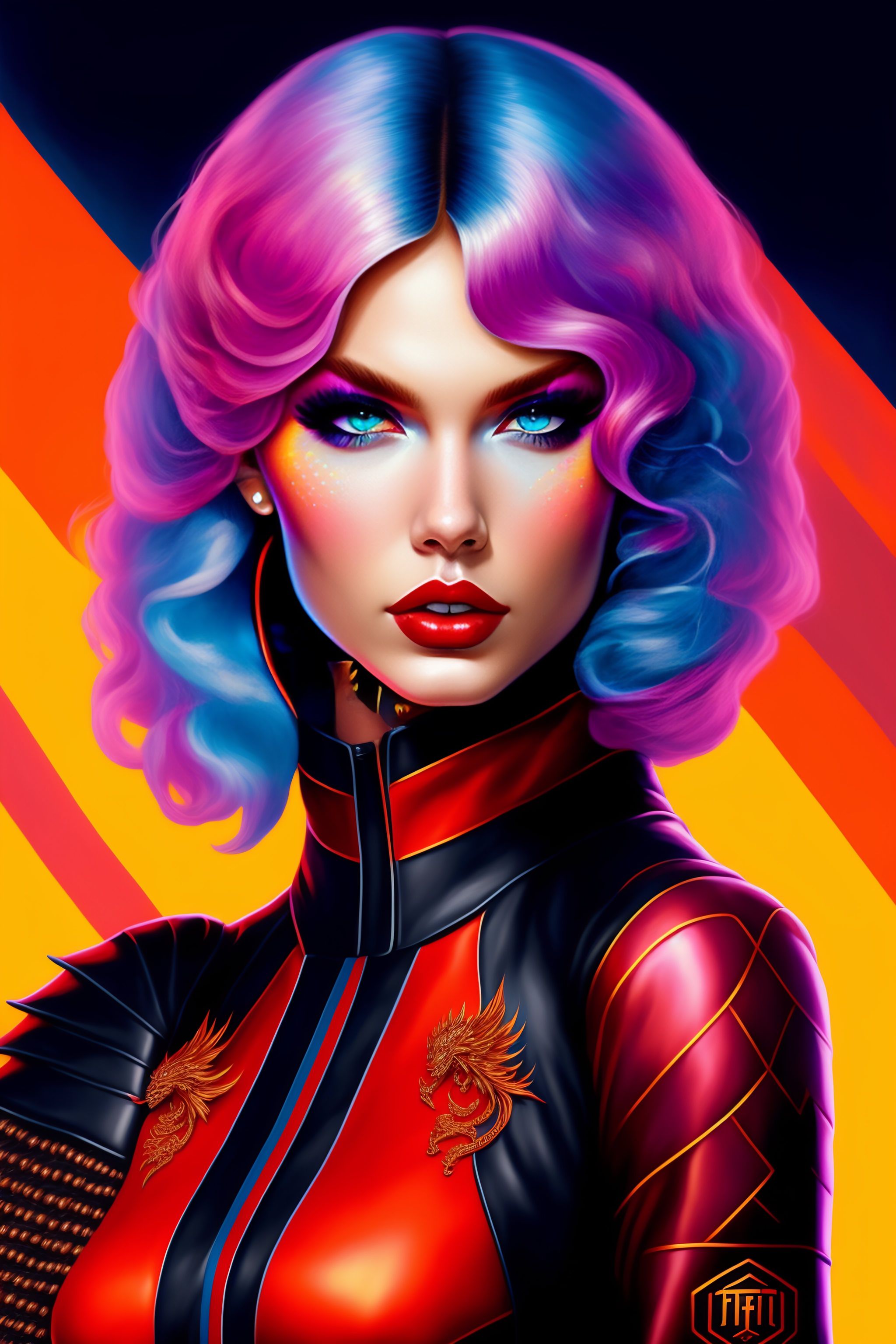 Lexica - Lofi Bi Punk spider woman portrait taylor swift with three ...