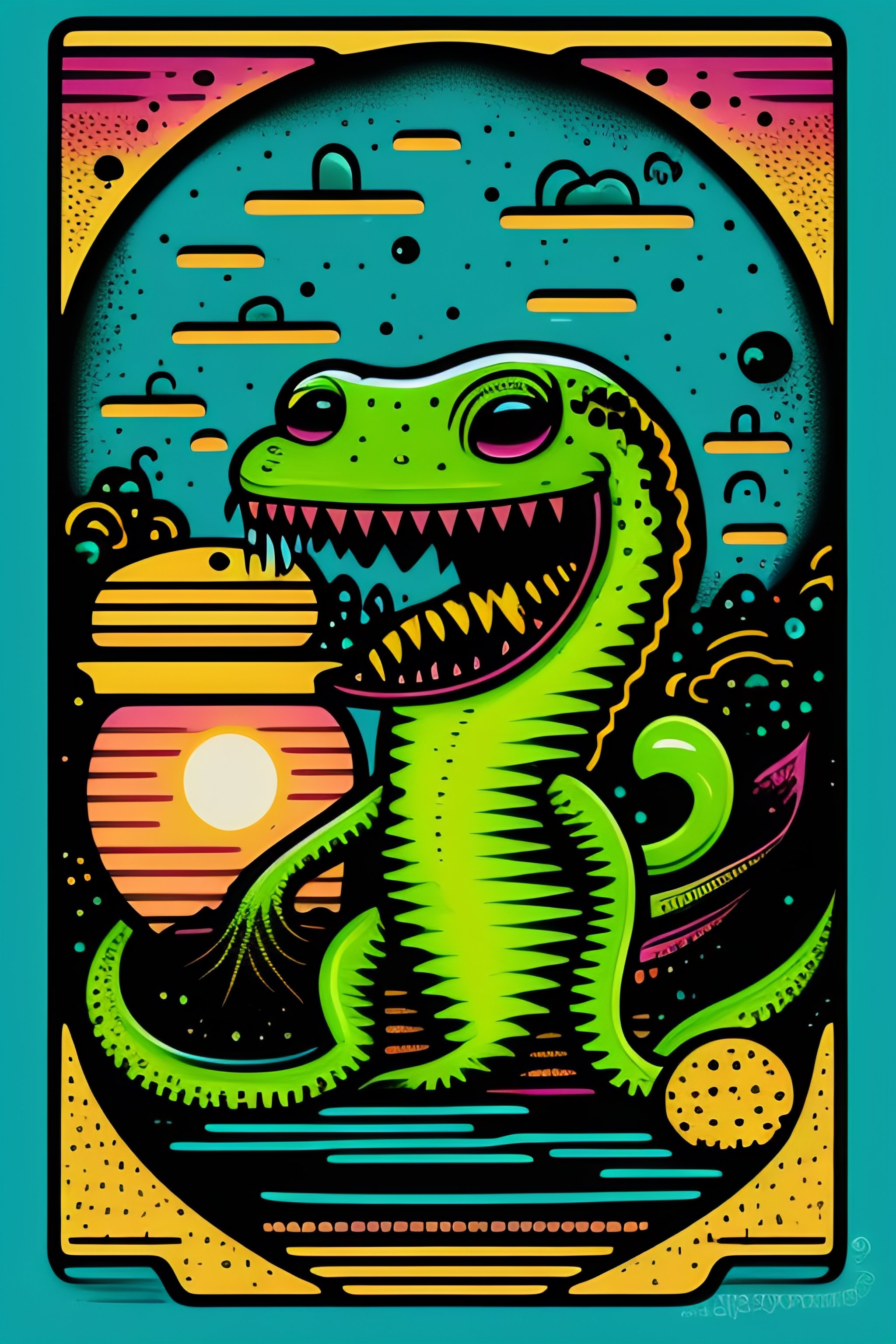 Lexica - Pop-Wonder-NFT Frumpy Swamp-Bog-Lizard-Alien-Monster-Head Dancing Sideways with a huge ...