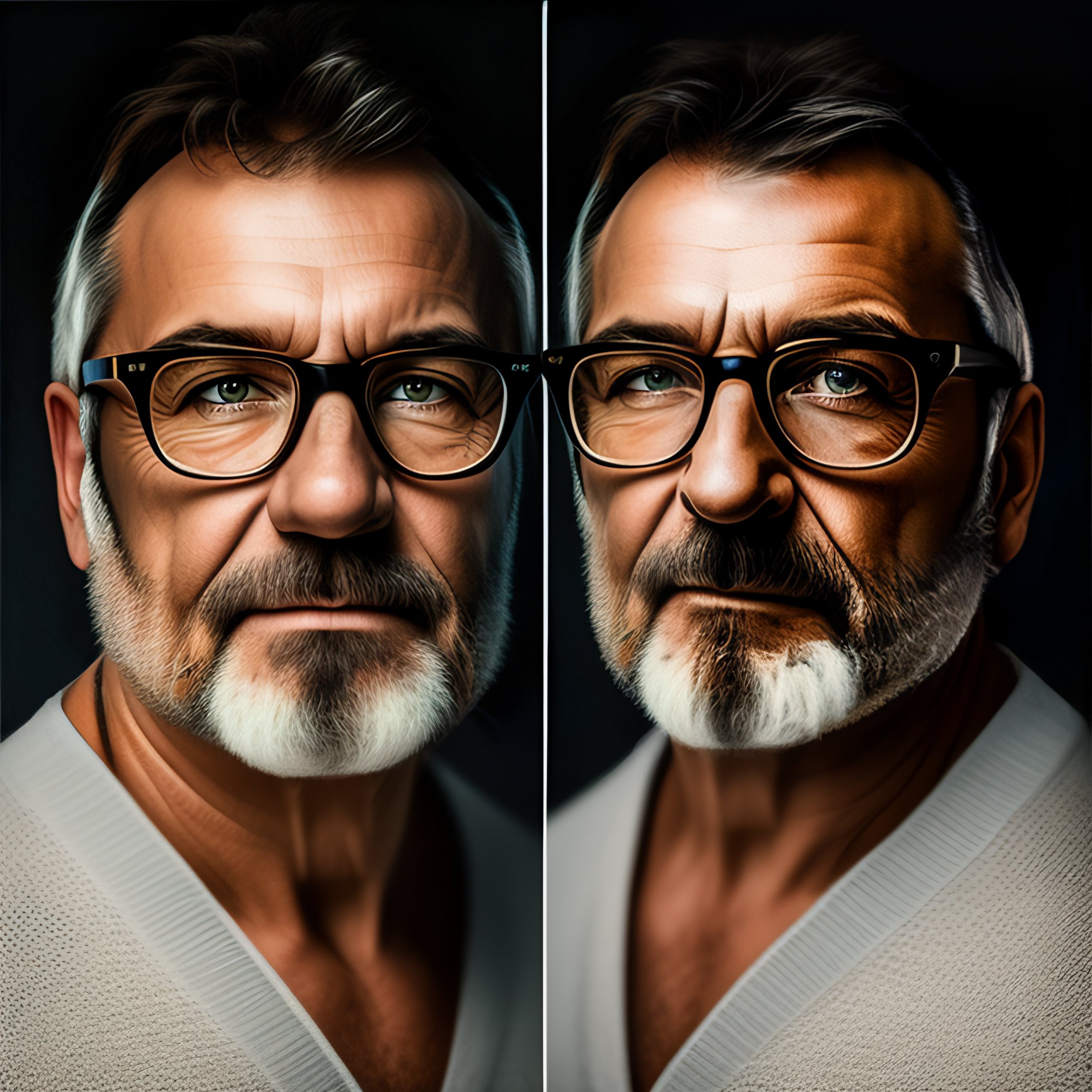 Lexica - 46 age man from Hungary with glasses little overweigh portrait