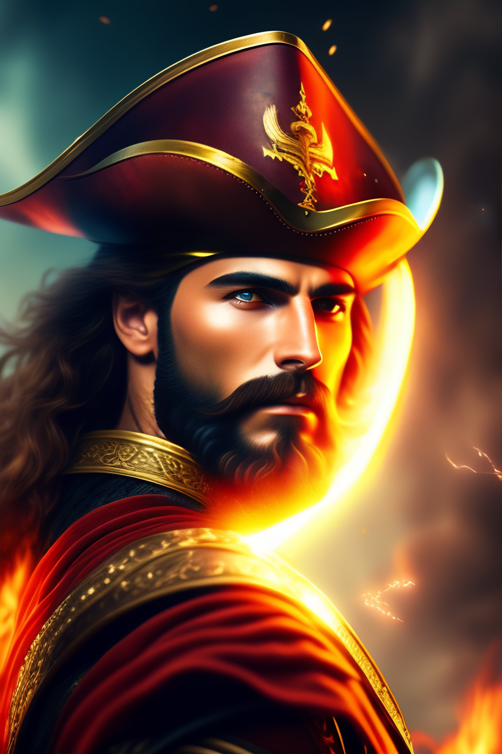 Lexica - Posedion, The Greek gods, Portrait, Pirate, Pirate hat, Pirate ...