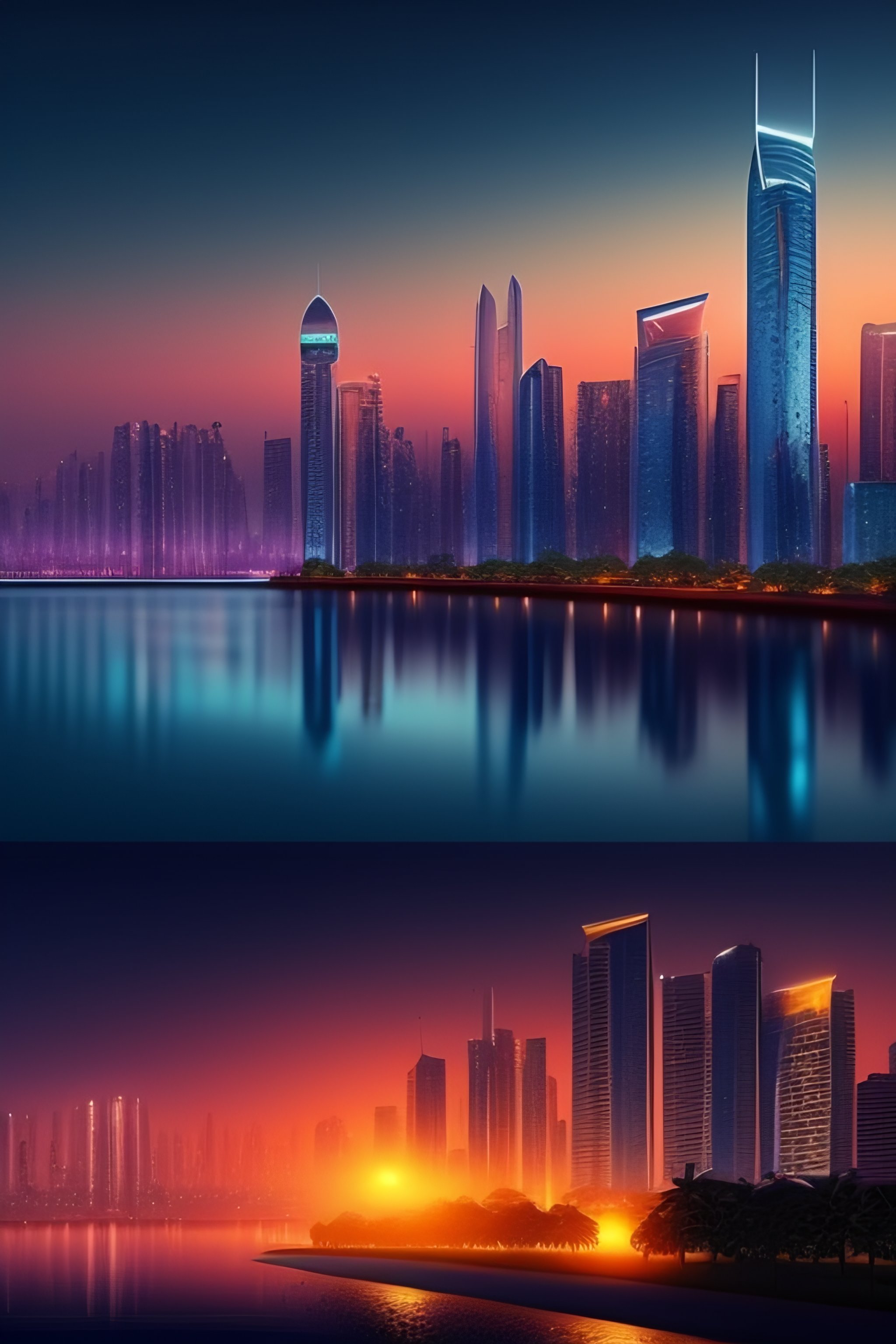 Lexica - Bombay skyline in an epic beautiful sundowner scene, 4K ...