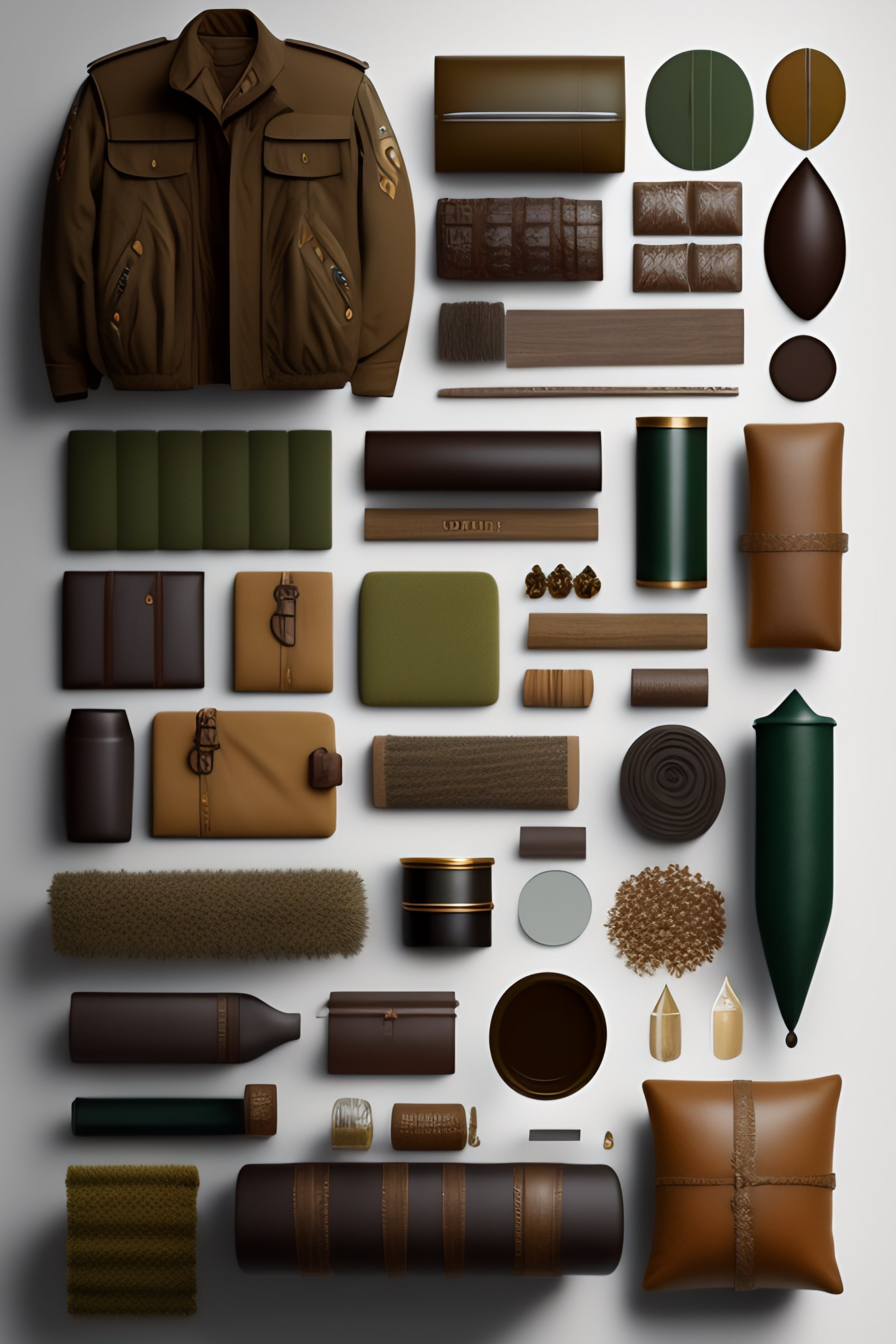 Lexica - Komodo, costumes and props, knolling, knolling layout, earth ...