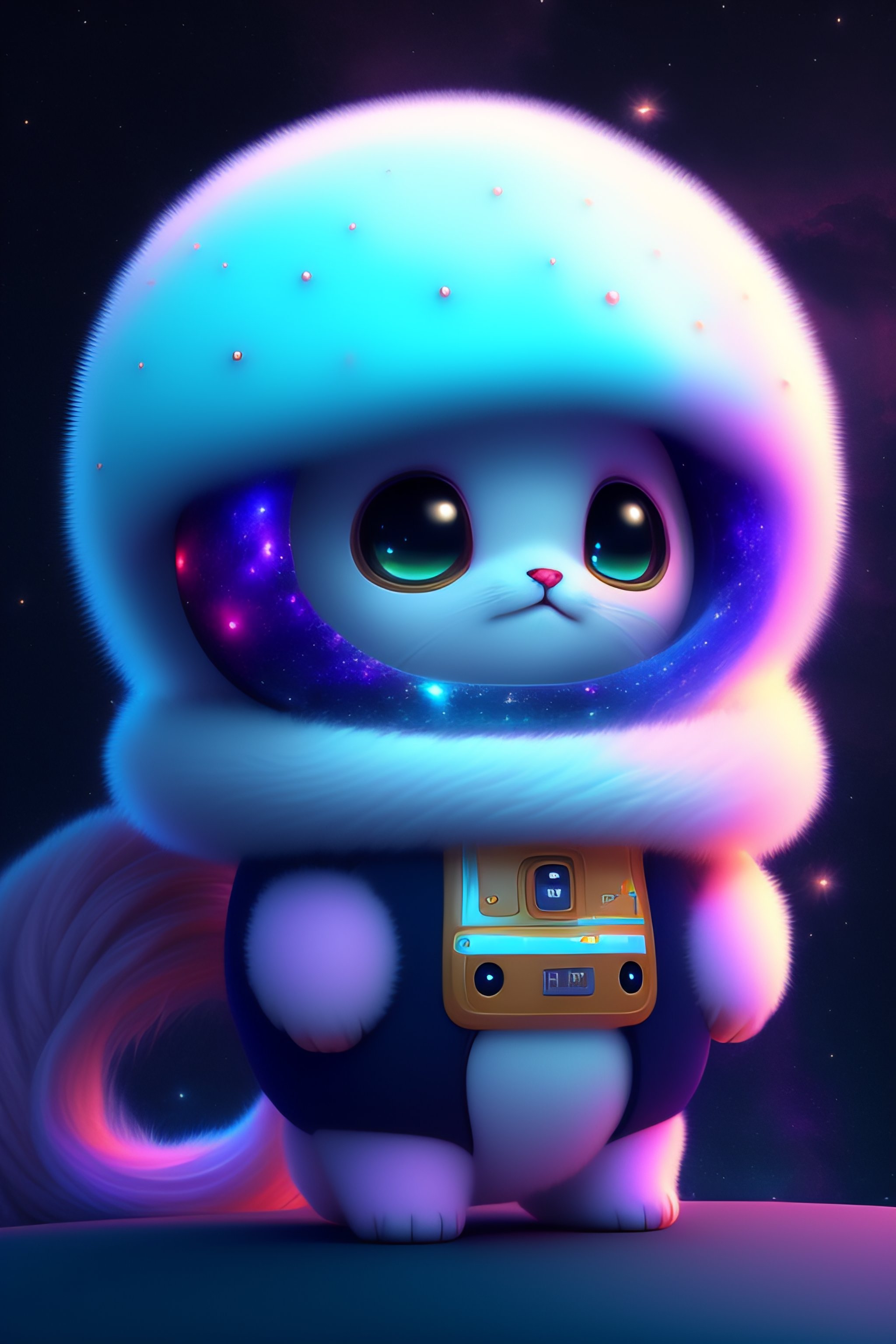 Lexica - CUTE AND ADORABLE CARTOON FLUFFY SPACE BABY, FANTASY ...