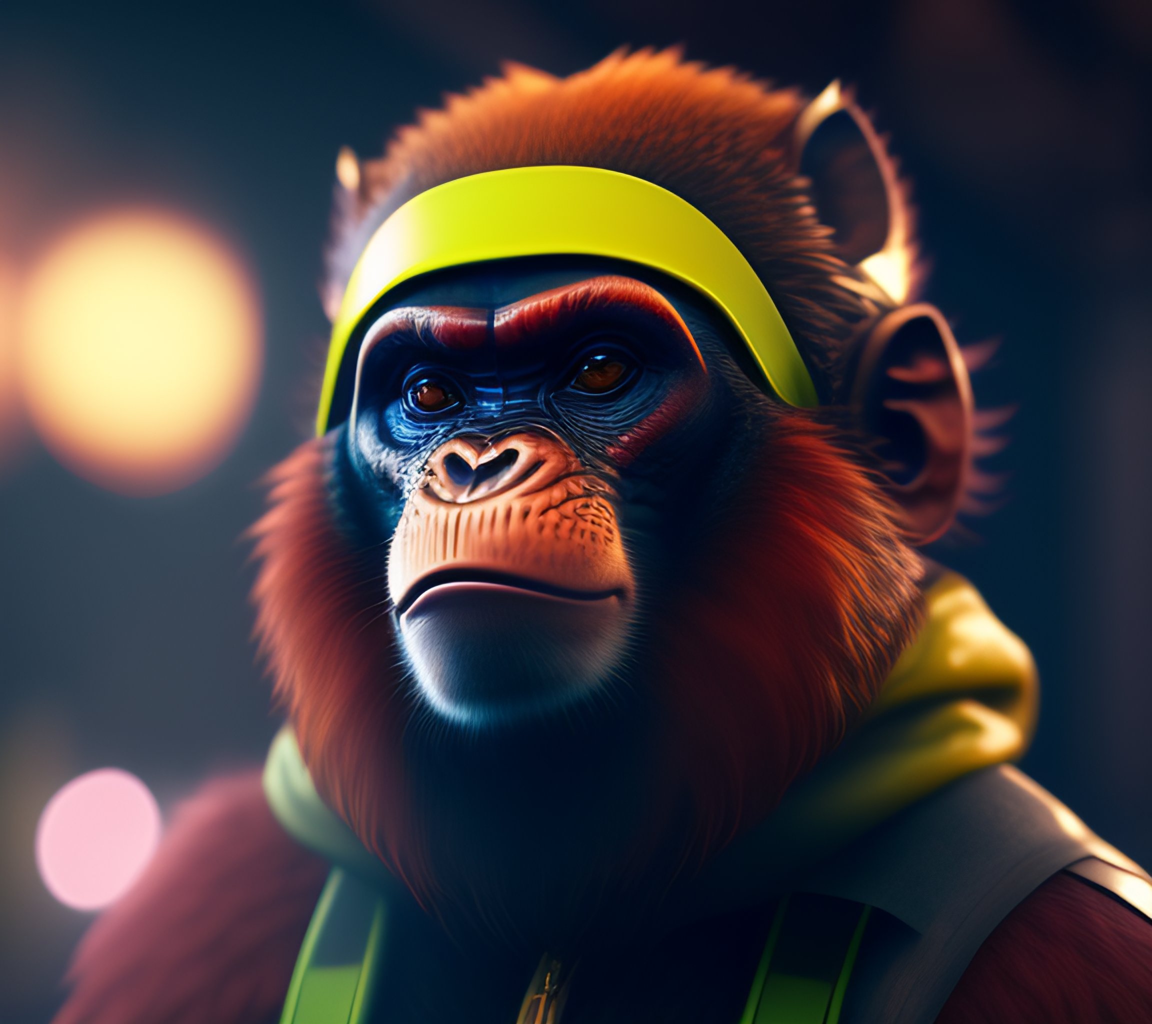 Lexica - Monkey wearing a surgical mask, cinematic, fantasy, sharp ...