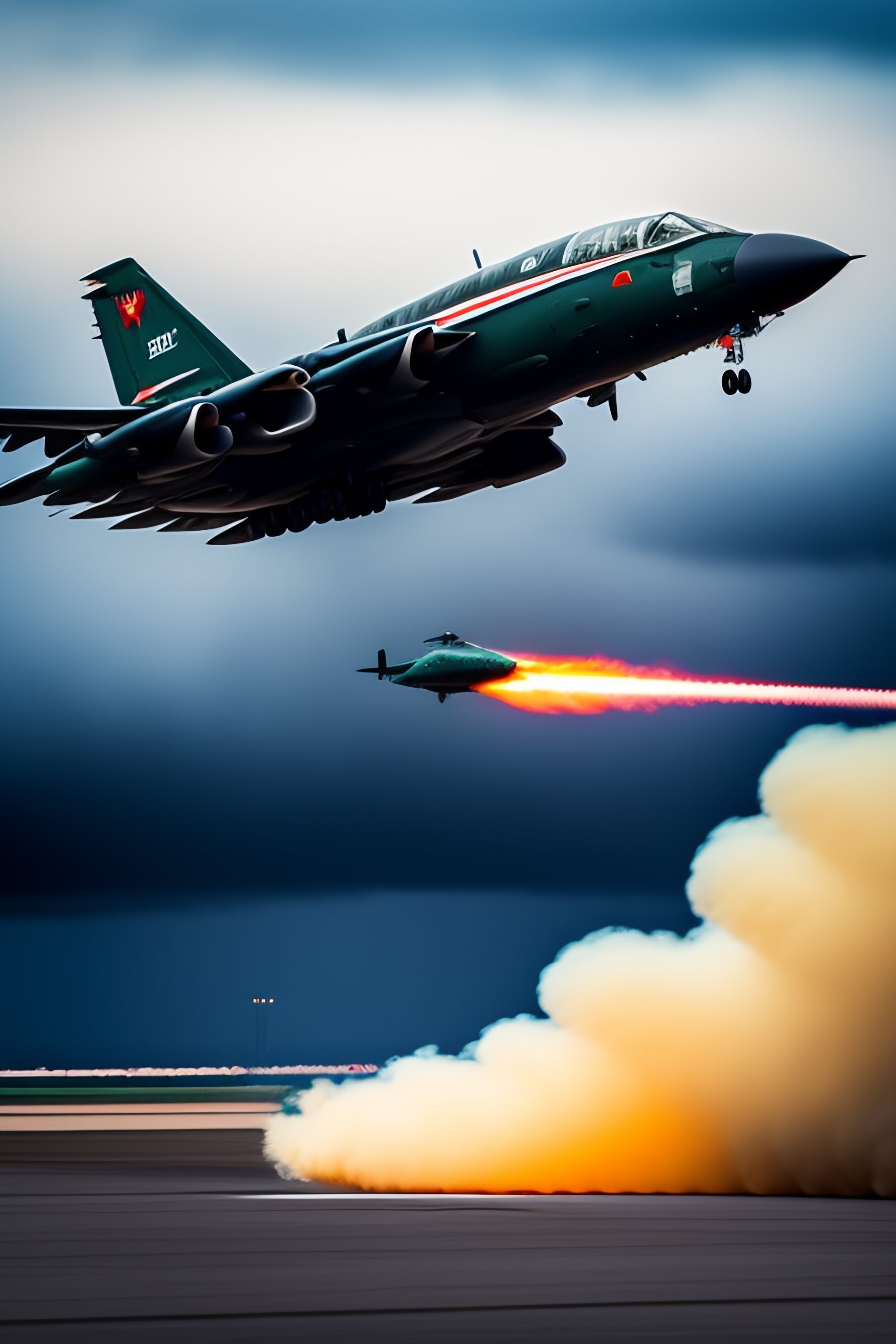 Lexica - SAM missile firing at a jet