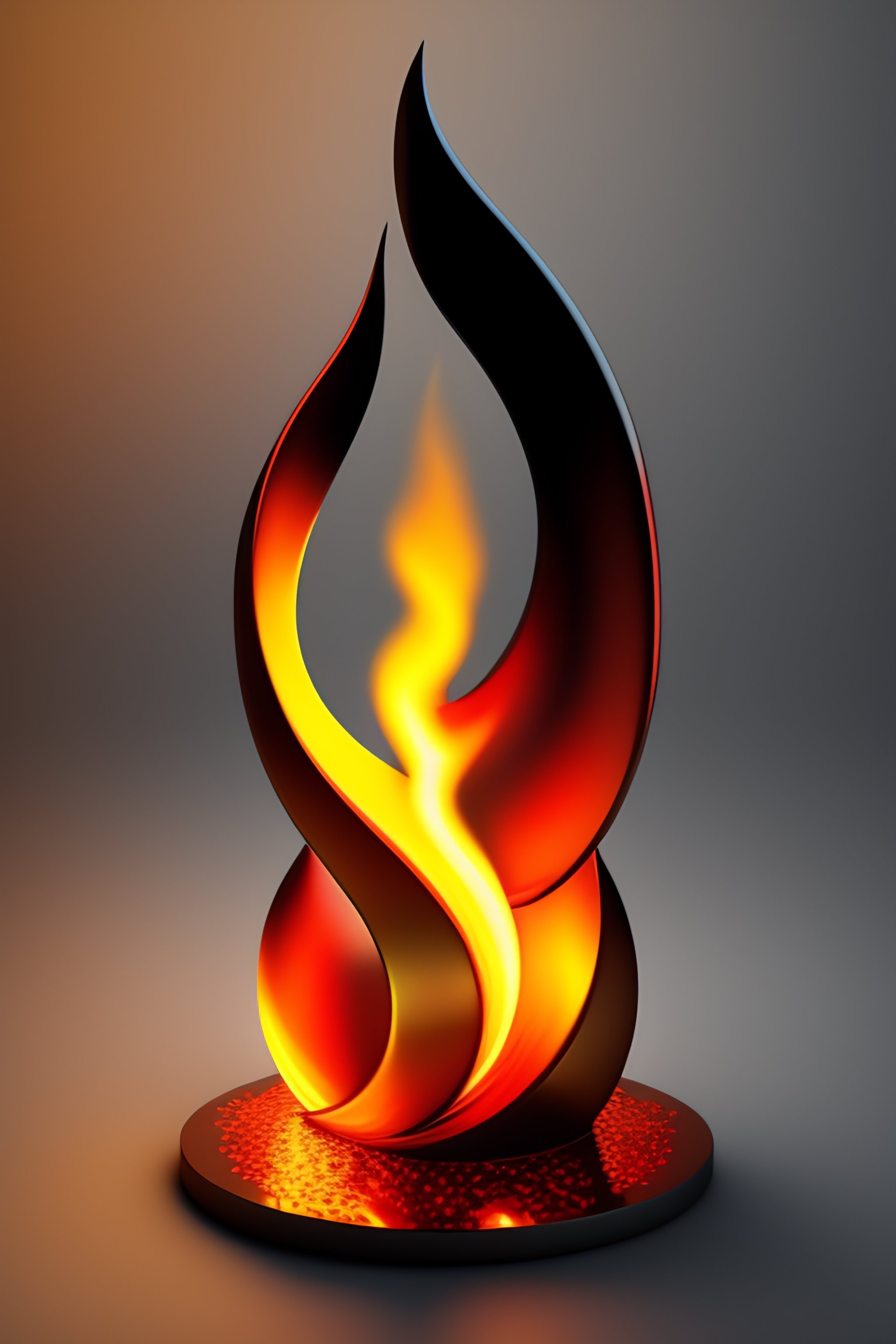 Lexica - 3d icon render of an eternal flame, majestic, computer ...