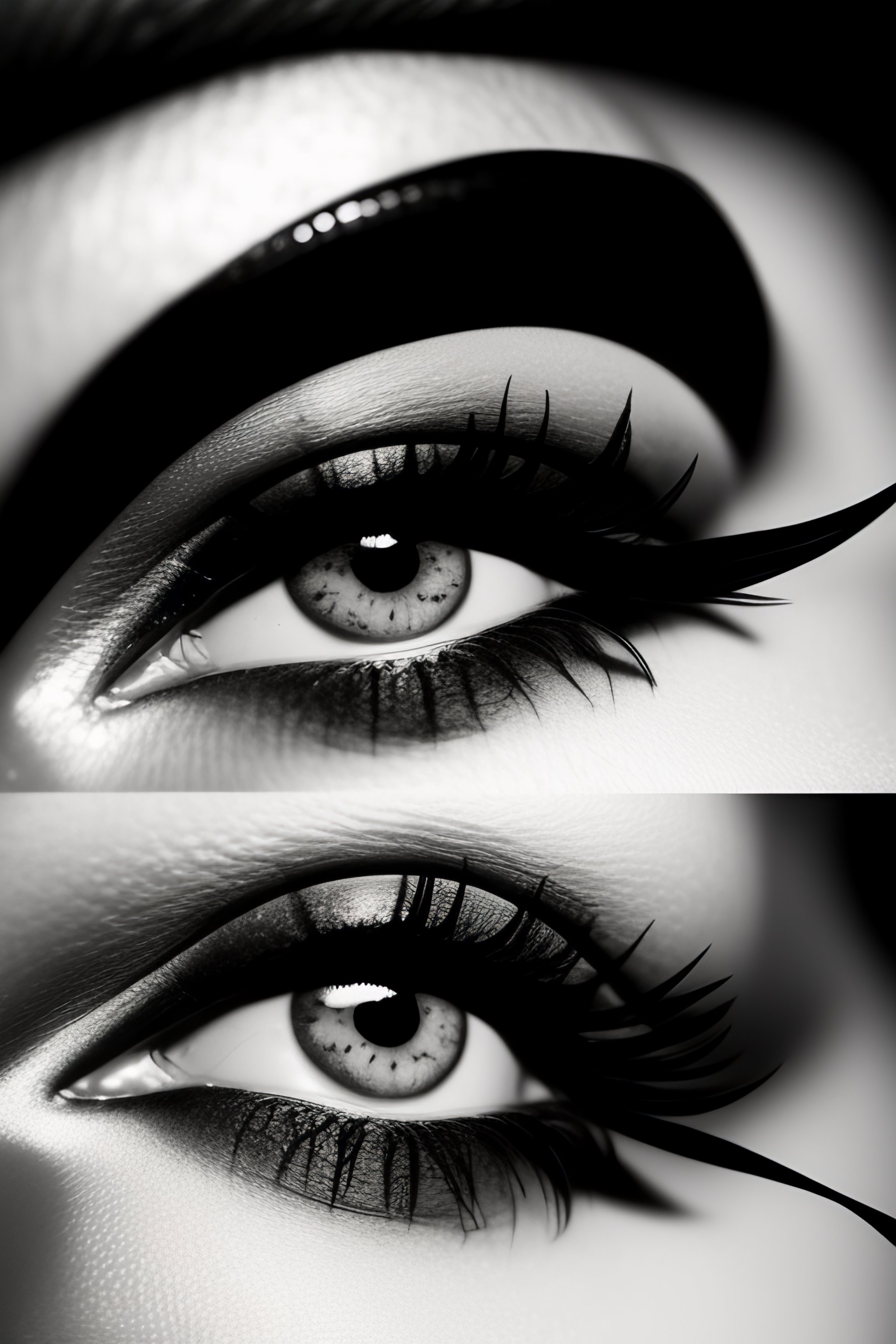 Lexica - A cutout picture of an eye from a vintage magazine, torn edges ...