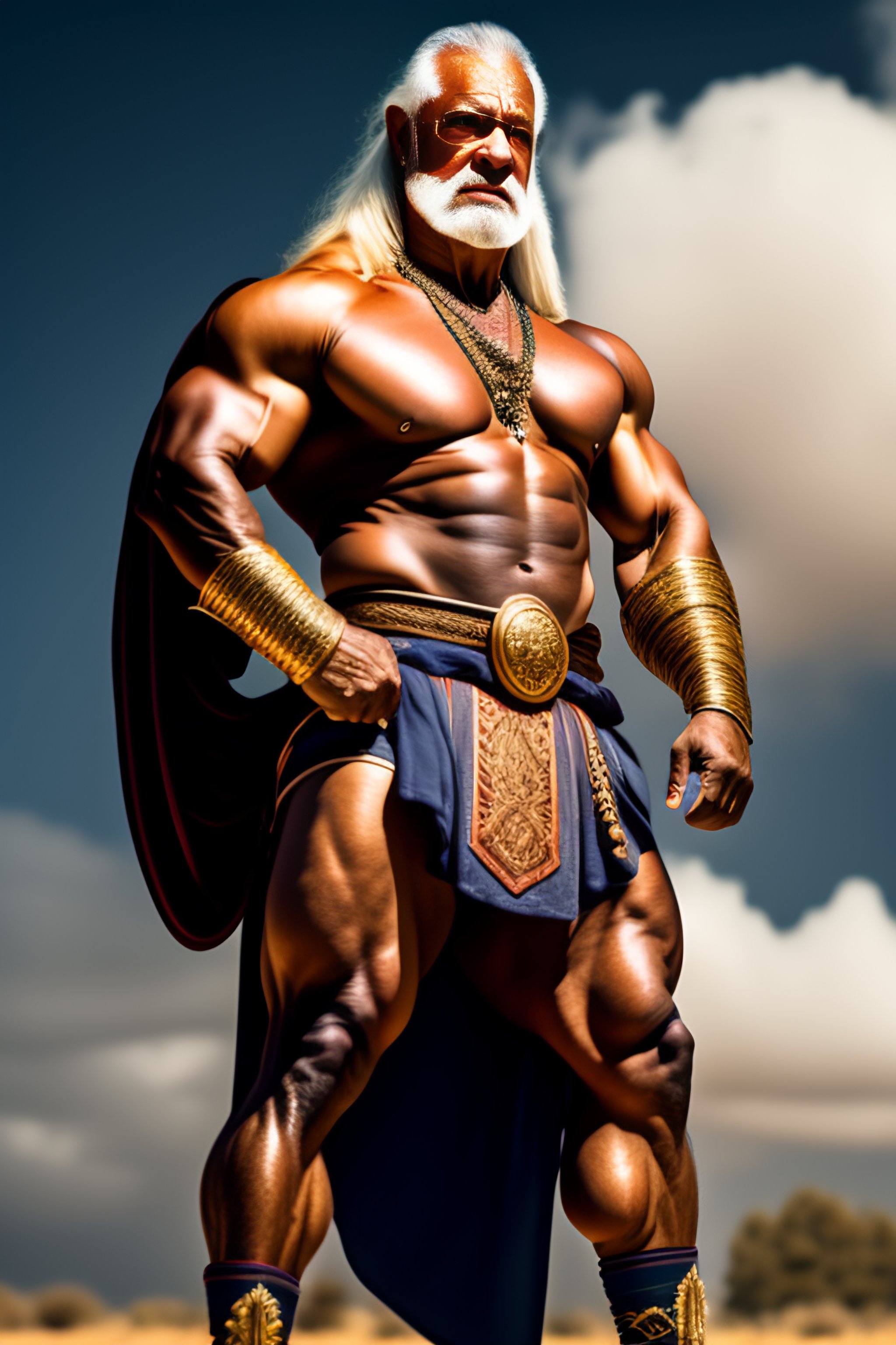 Lexica - Handsome old man warlord wearing bronze age clothing ...