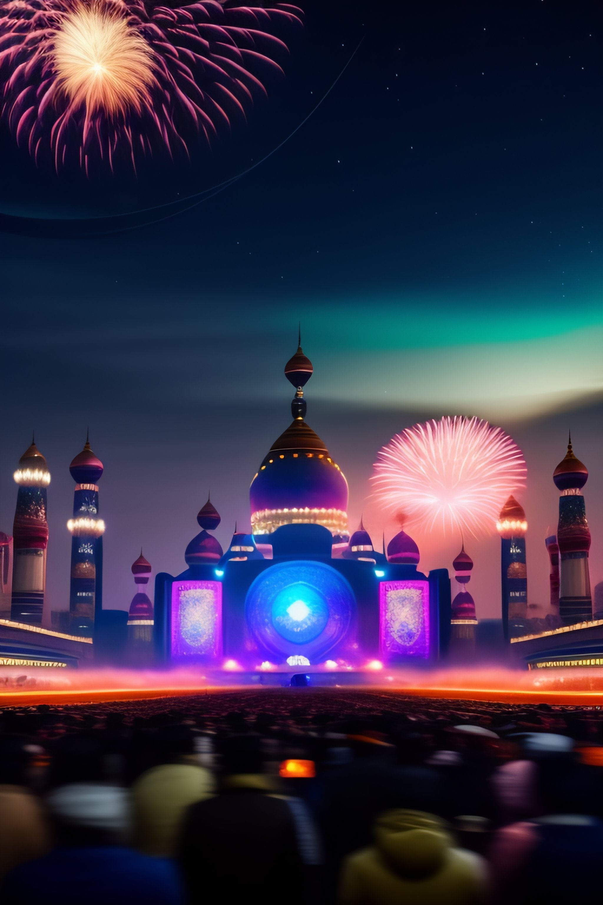 Lexica - New year'scelebration in pakistan with a crowd of people and ...