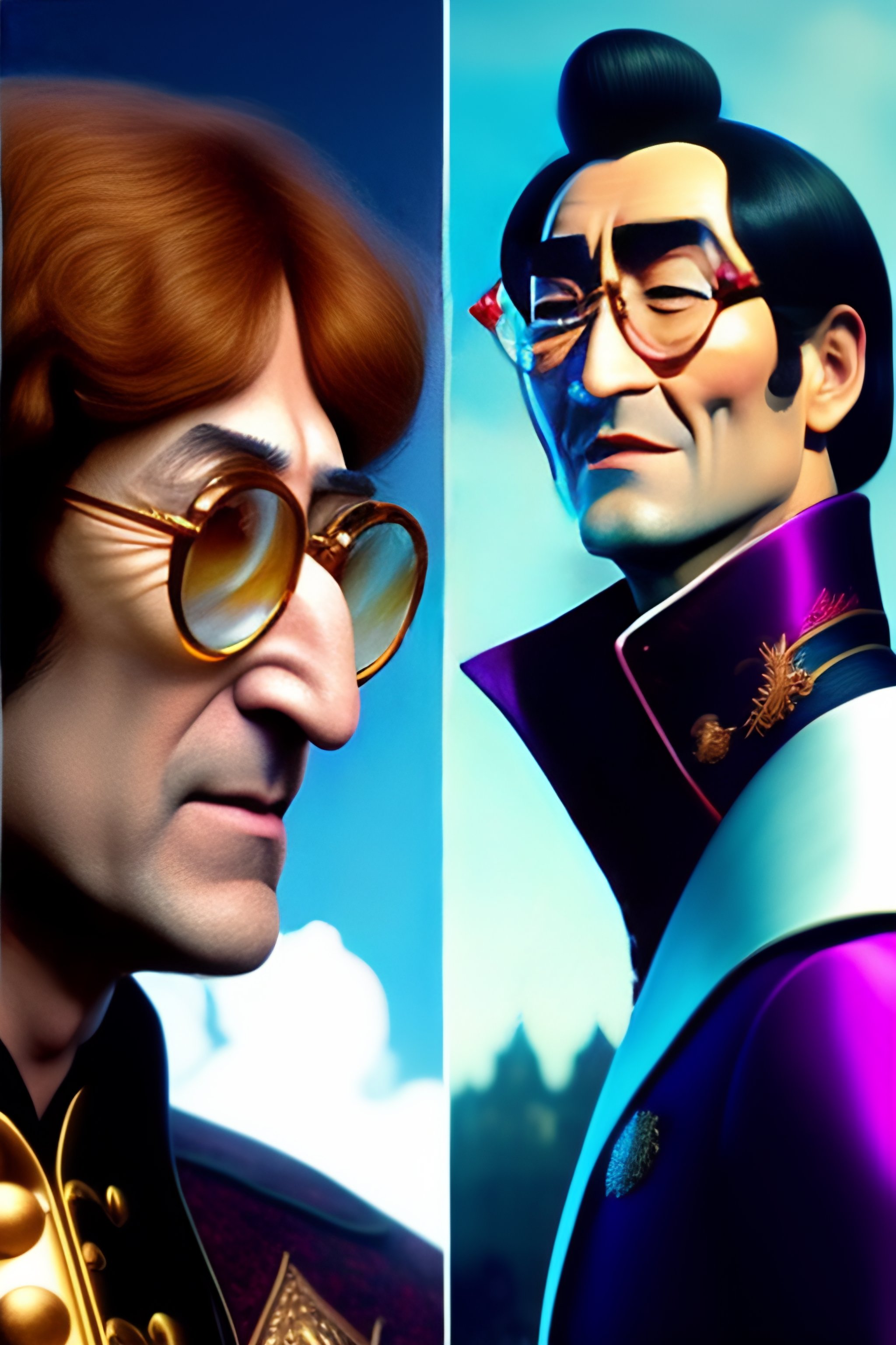 Lexica - John lennon as prince charming and joko ono as an evil witch ...