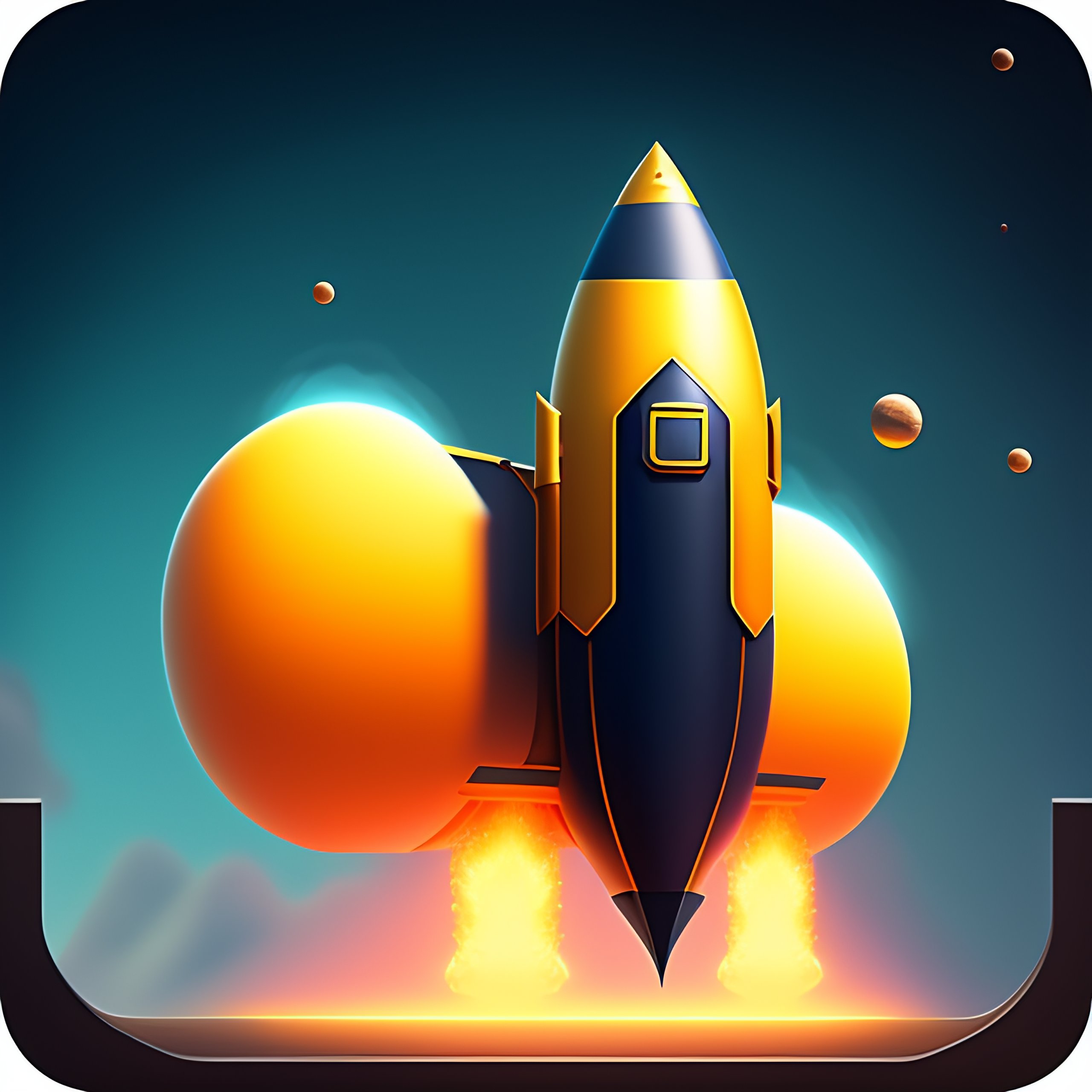 Lexica - Crafting icon for a rocket in a sci fi crafting game