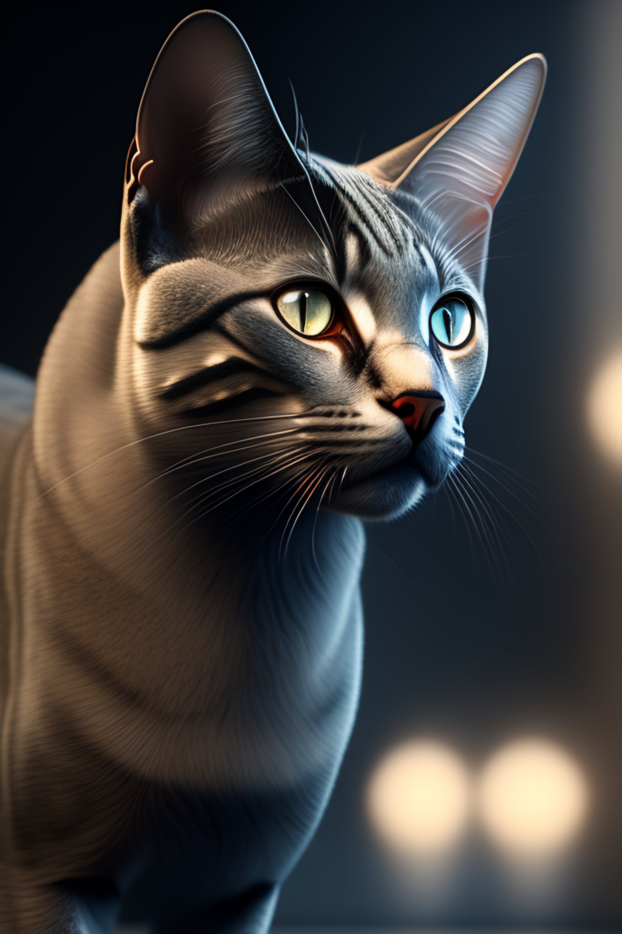 Lexica - A gray cat unreal engine, octane render, trending on ...