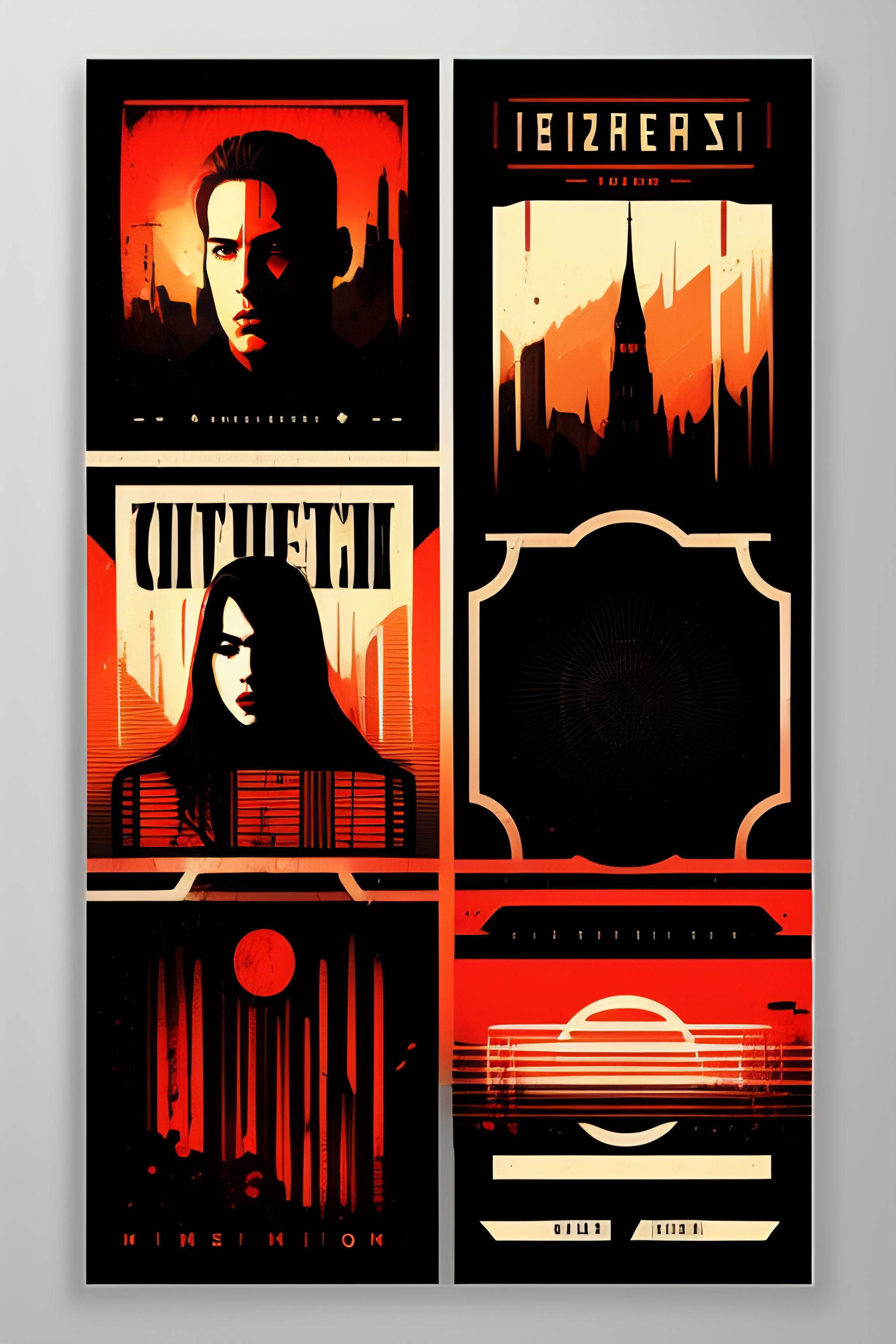 Lexica - Vector, graphic novel, grunge, geometric horror tshirt design