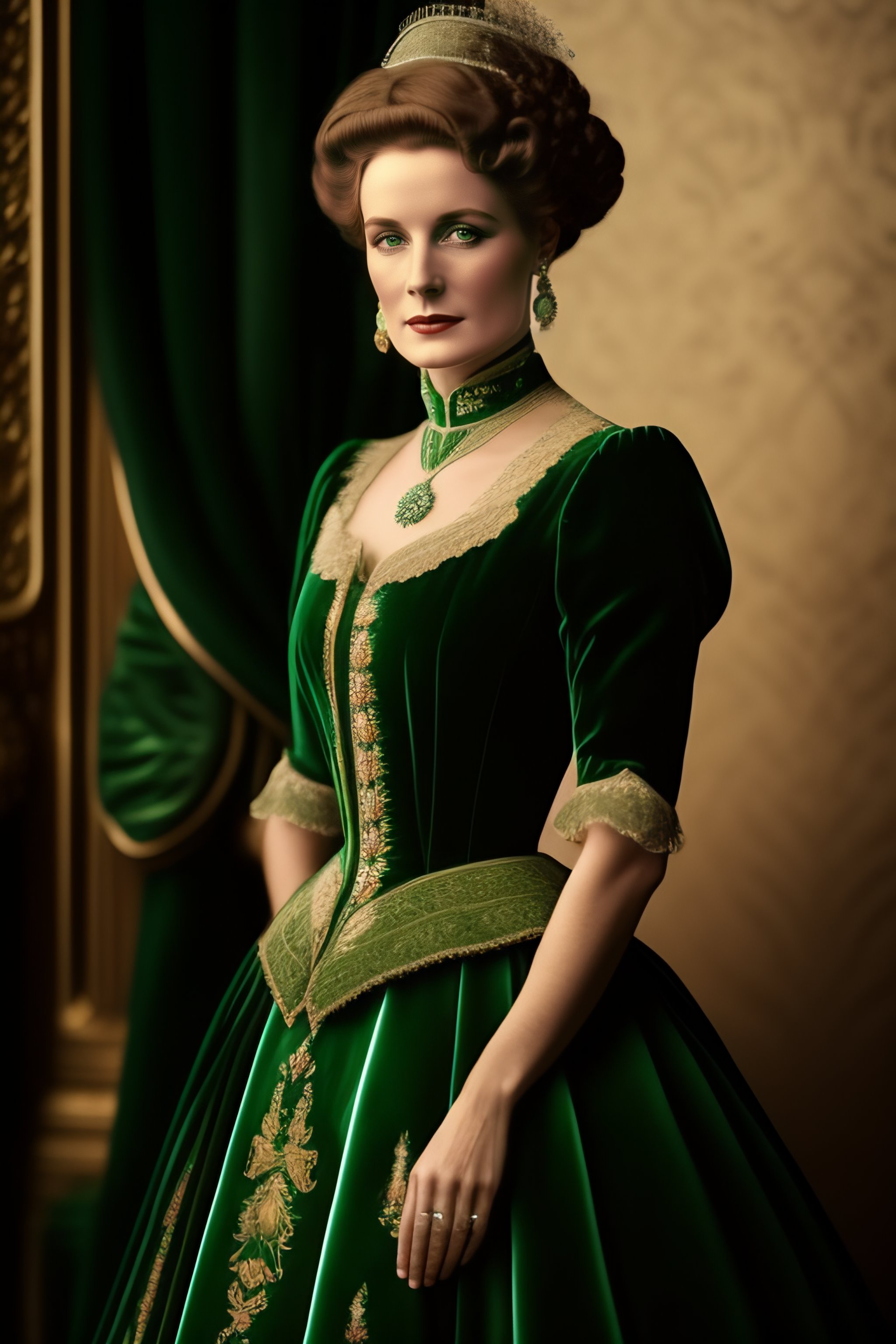 Lexica - Photograph of an edwardian duchess wearing edwardian velvet ...