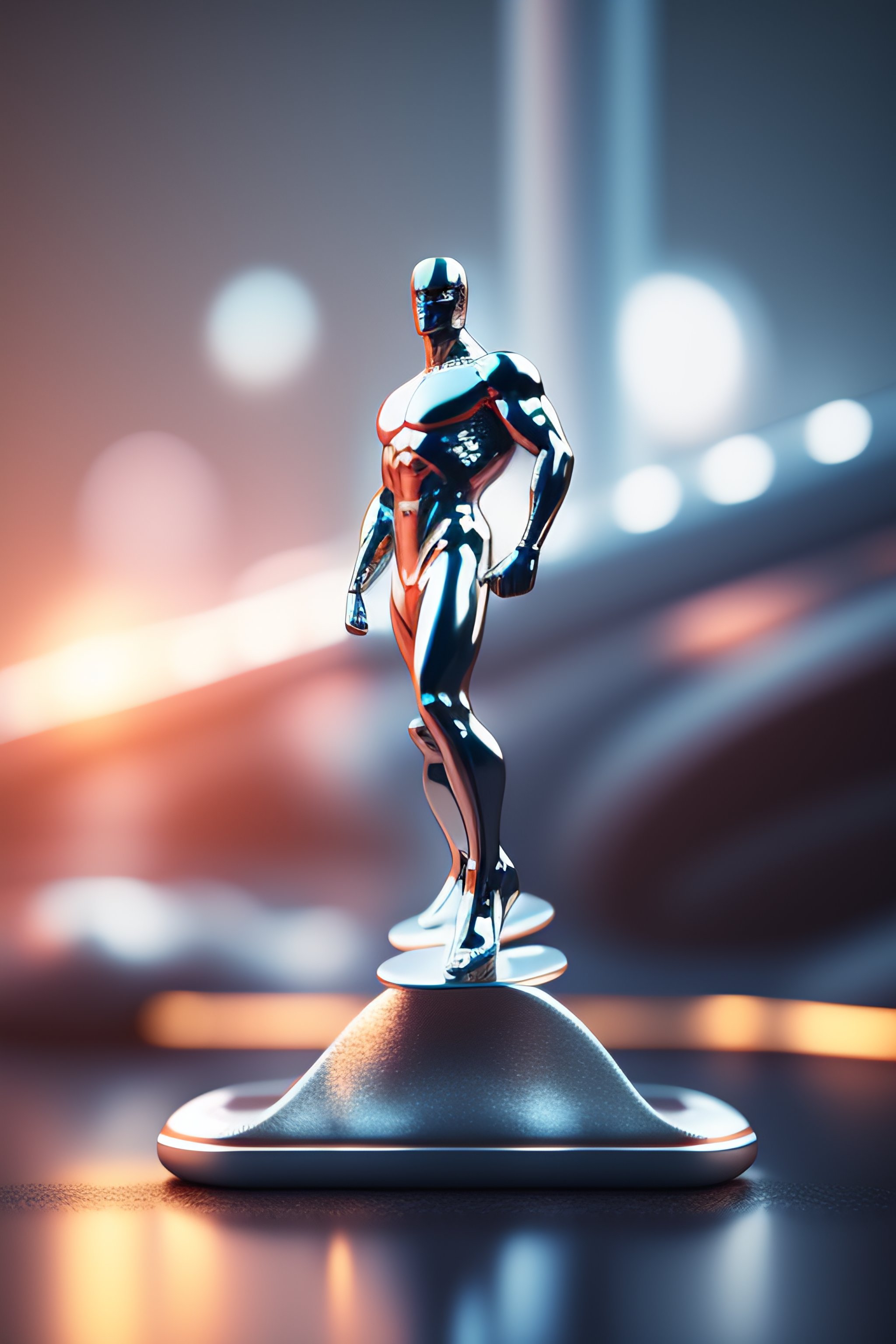 Lexica - Silver surfer, on top of his board, with octane render 4k
